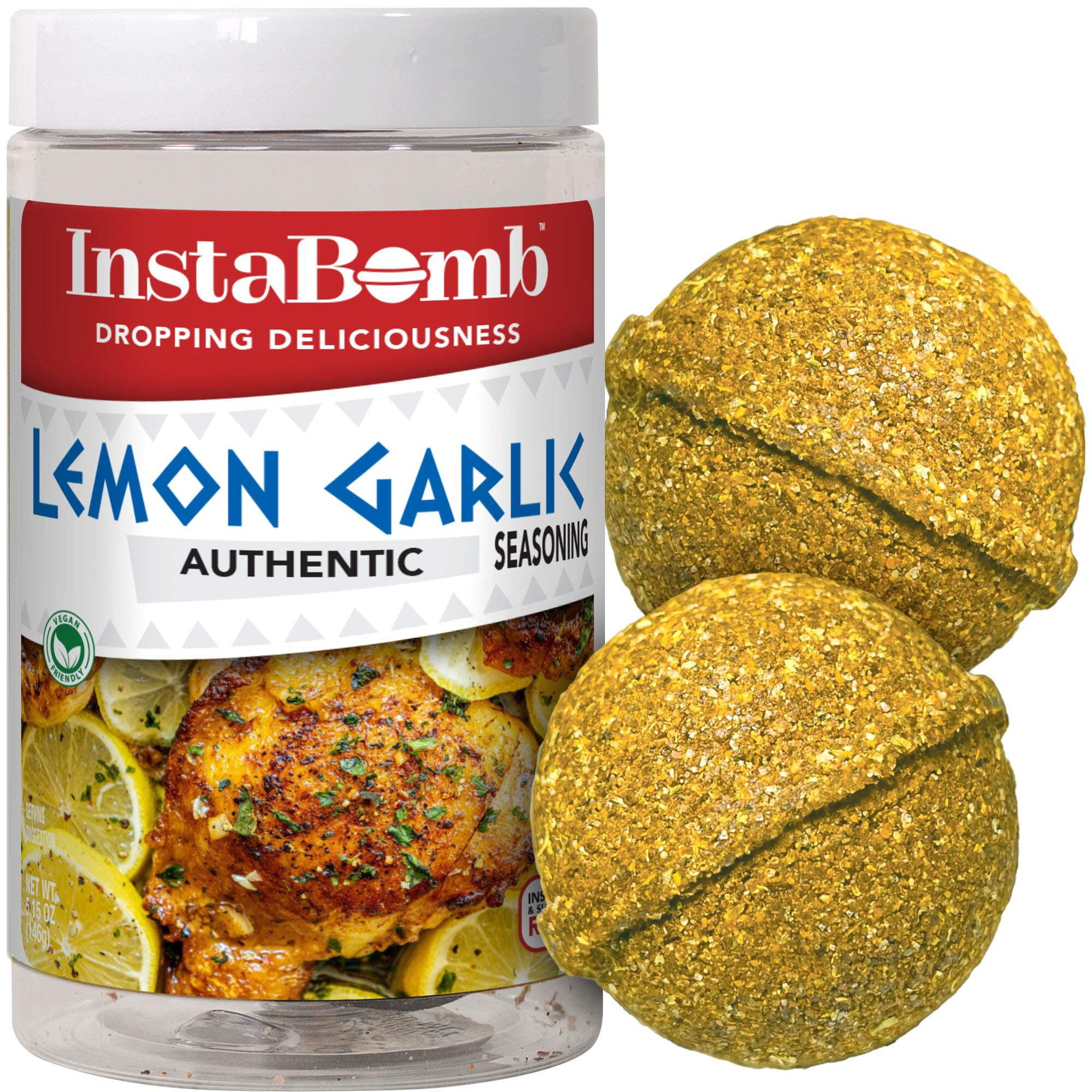 Lemon Garlic Bombs - 1 Jar - Just Add Water, Meat, & 1 Bomb - Seasoning ...