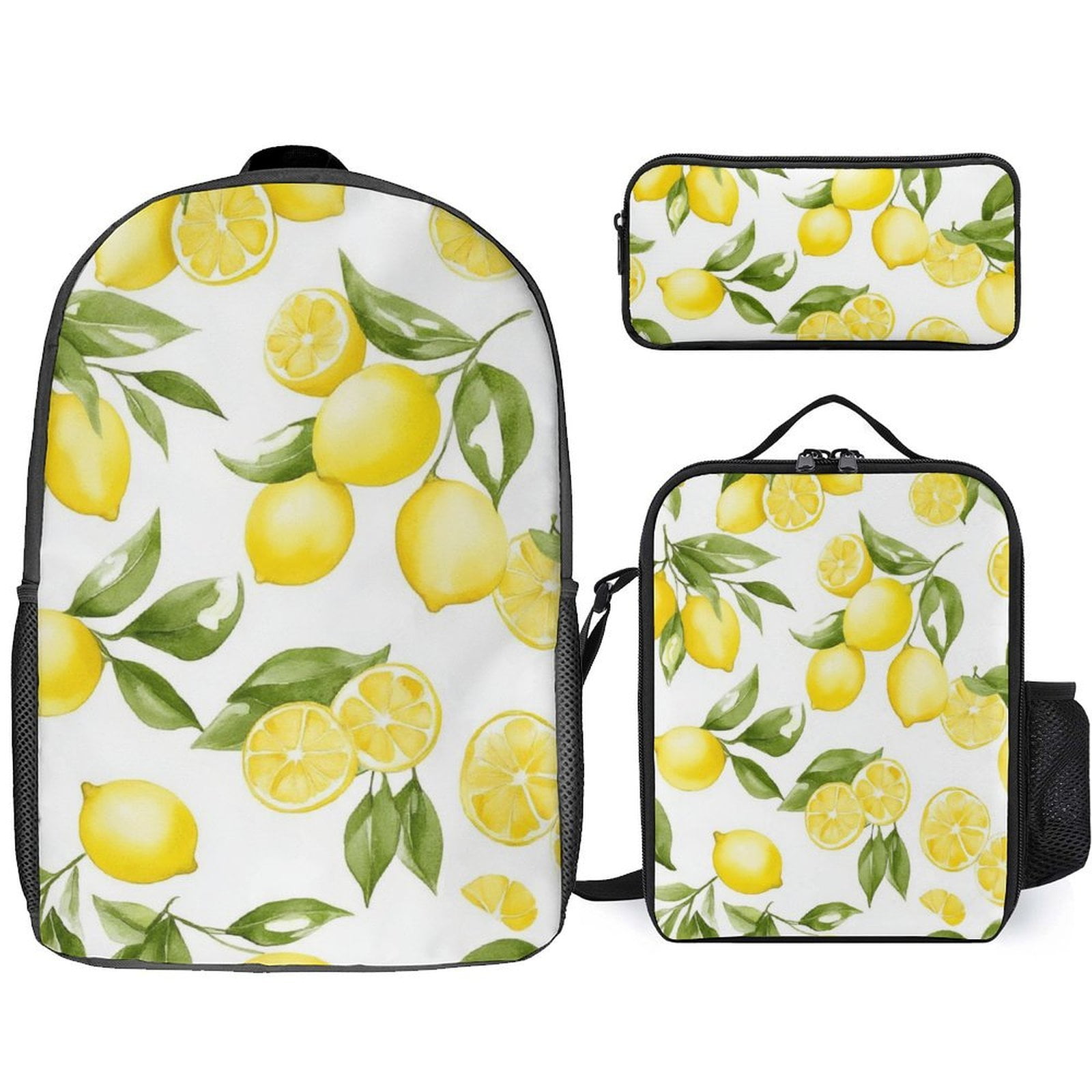 Lemon Grove Print-1 3D Printed 3pcs/Set Bags Laptop Daypack Backpack Lunch bag Pencil Case ...