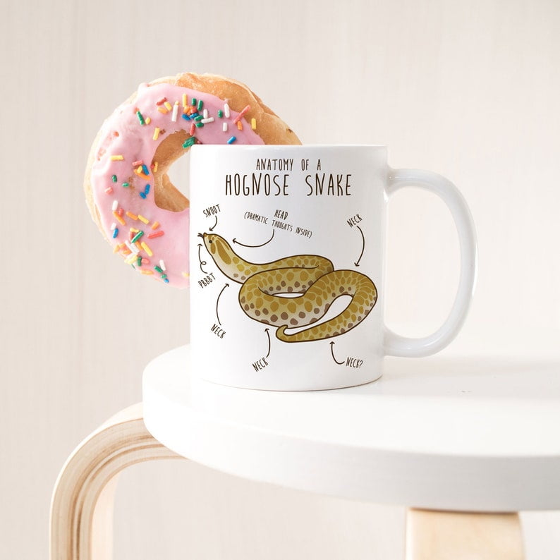 Lemon Hypo Hognose Snake Coffee Mug, Cute Snake Lover Gift, Lemon Ghost ...