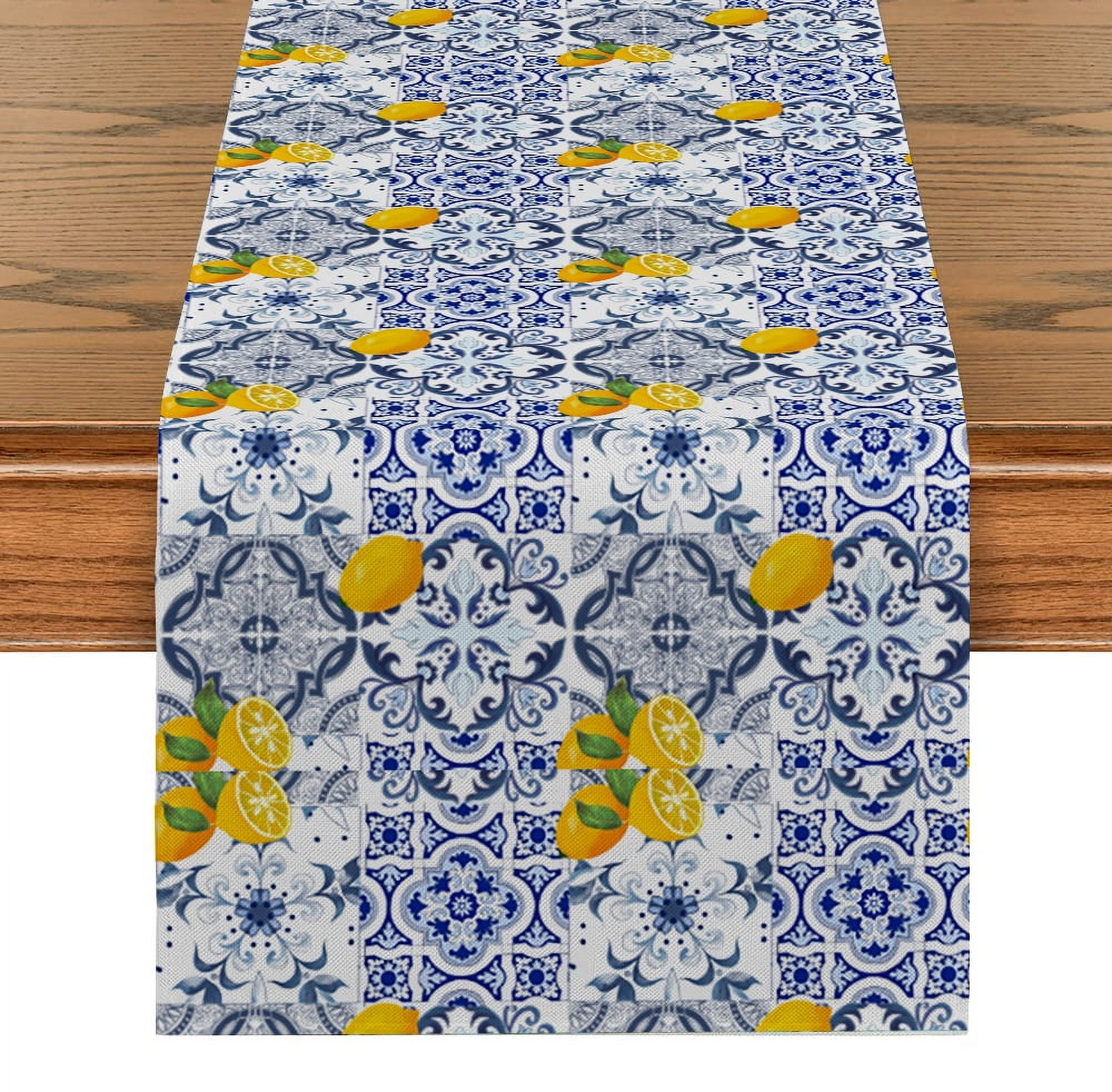 Lemon Individual Cloth Table Runners Ceramics ration and Accessories ...
