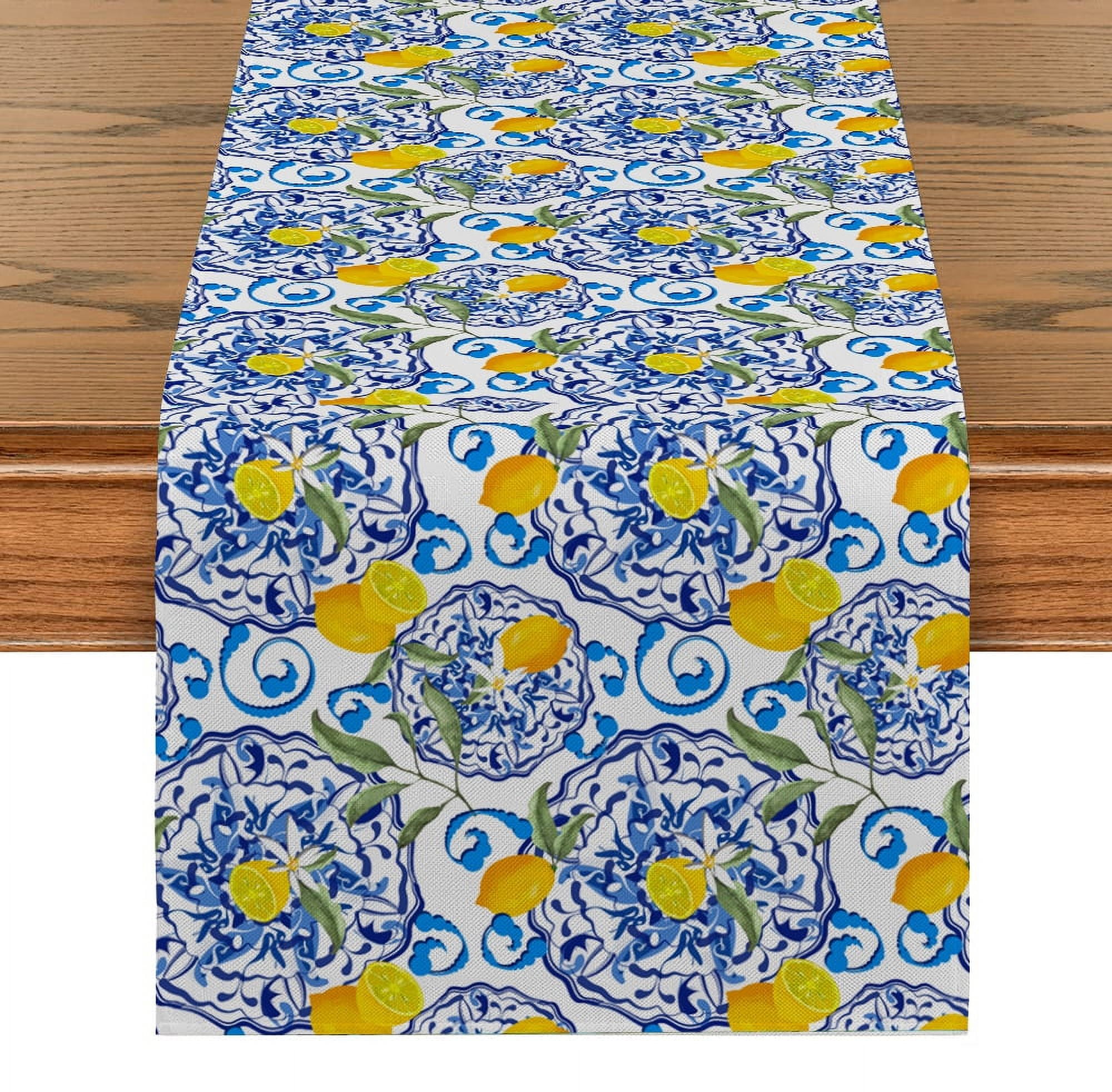 Lemon Individual Cloth Table Runners Ceramics ration and Accessories ...