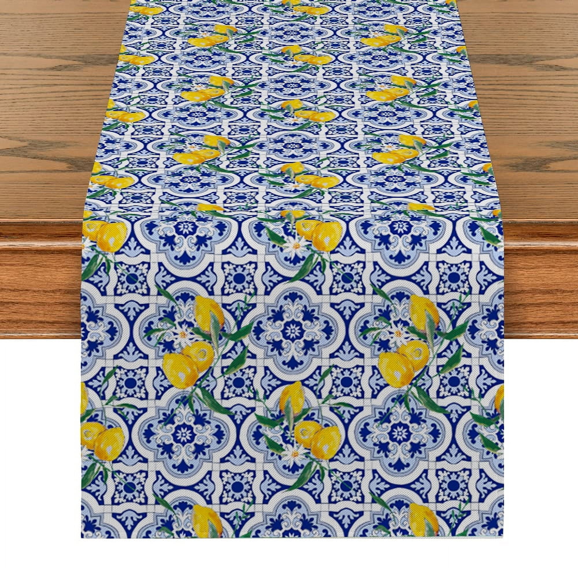 Lemon Individual Cloth Table Runners Ceramics ration and Accessories ...