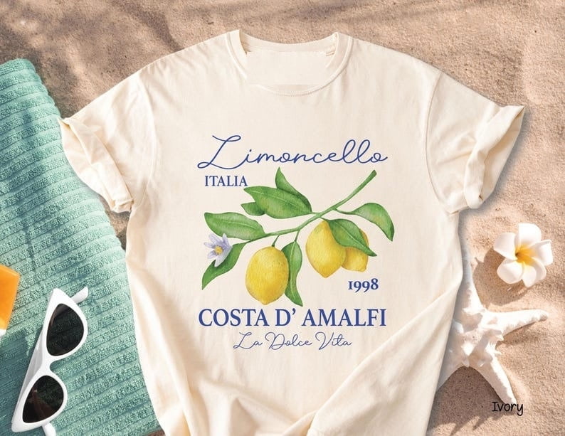 Lemon Italy Amalfi Coast Beachcore Vacation Aesthetic Lover Gift Summer ...