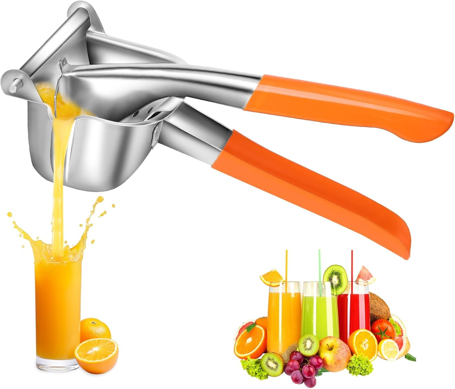 Lemon Juicer Squeezer Stainless Steel Large Manual Citrus Juicer Hand ...