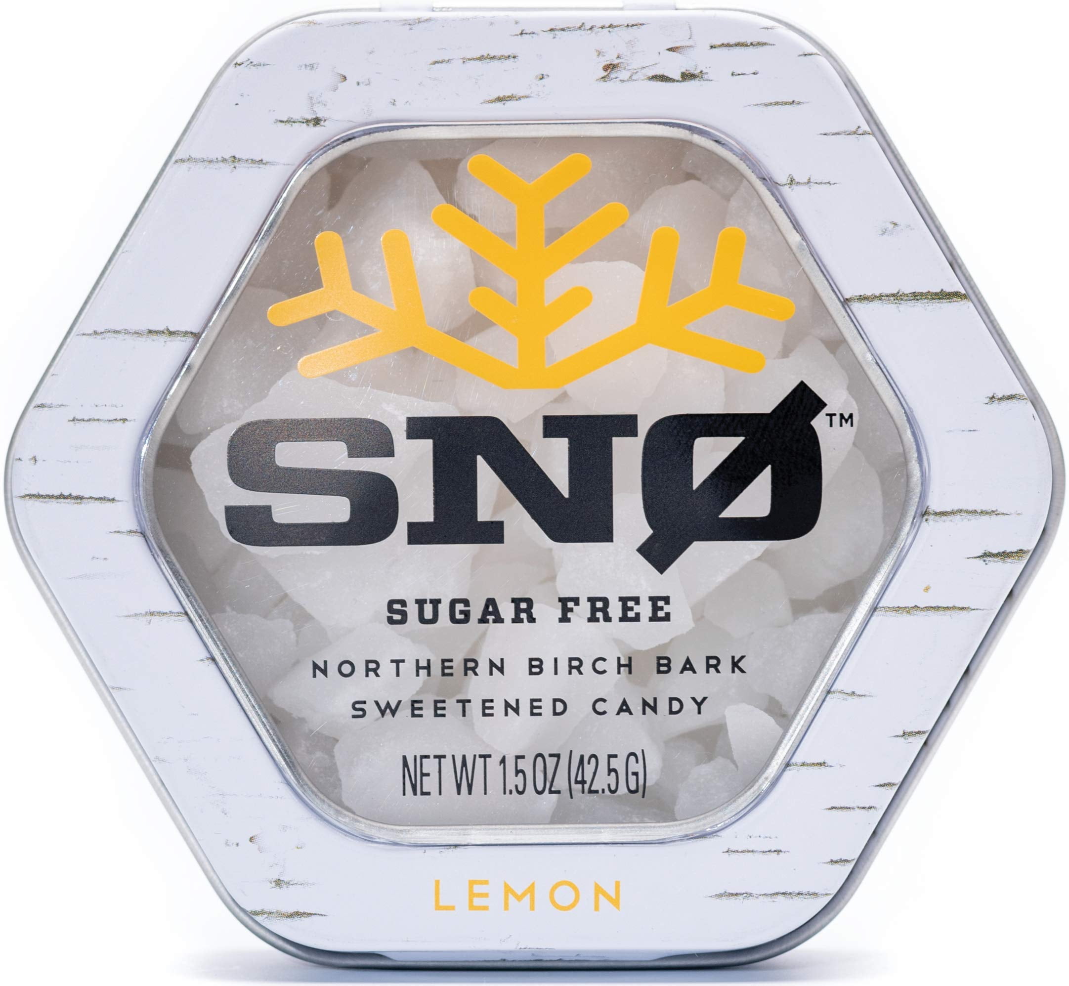 Lemon KETO Xylitol Candy Chips MDA05 - SNØ 1.5oz Tin - Sugar-Free Candy With Only 2 Ingredients ...