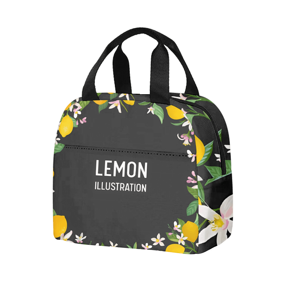 Lemon Kids Lunch Bag Creative Painting Cartoons Daypack Good Gift For ...