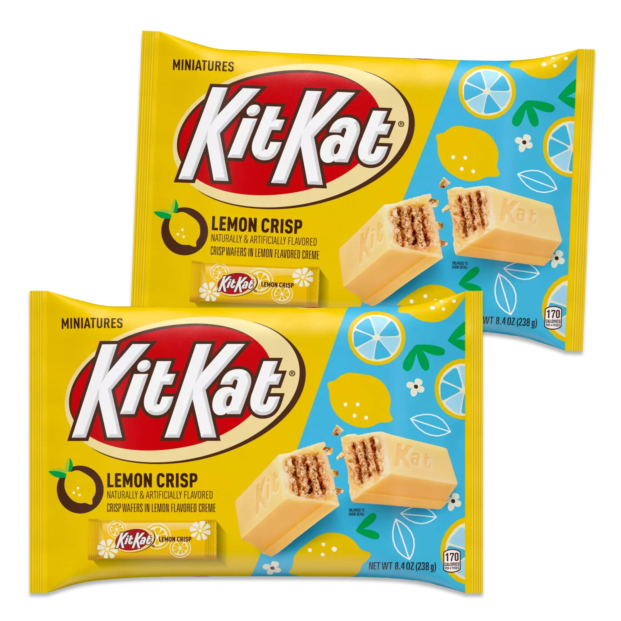 Lemon Kit Kat Bars 2 x 8.4oz Bags. Easter Candy Kit Kat Candy Bars ...
