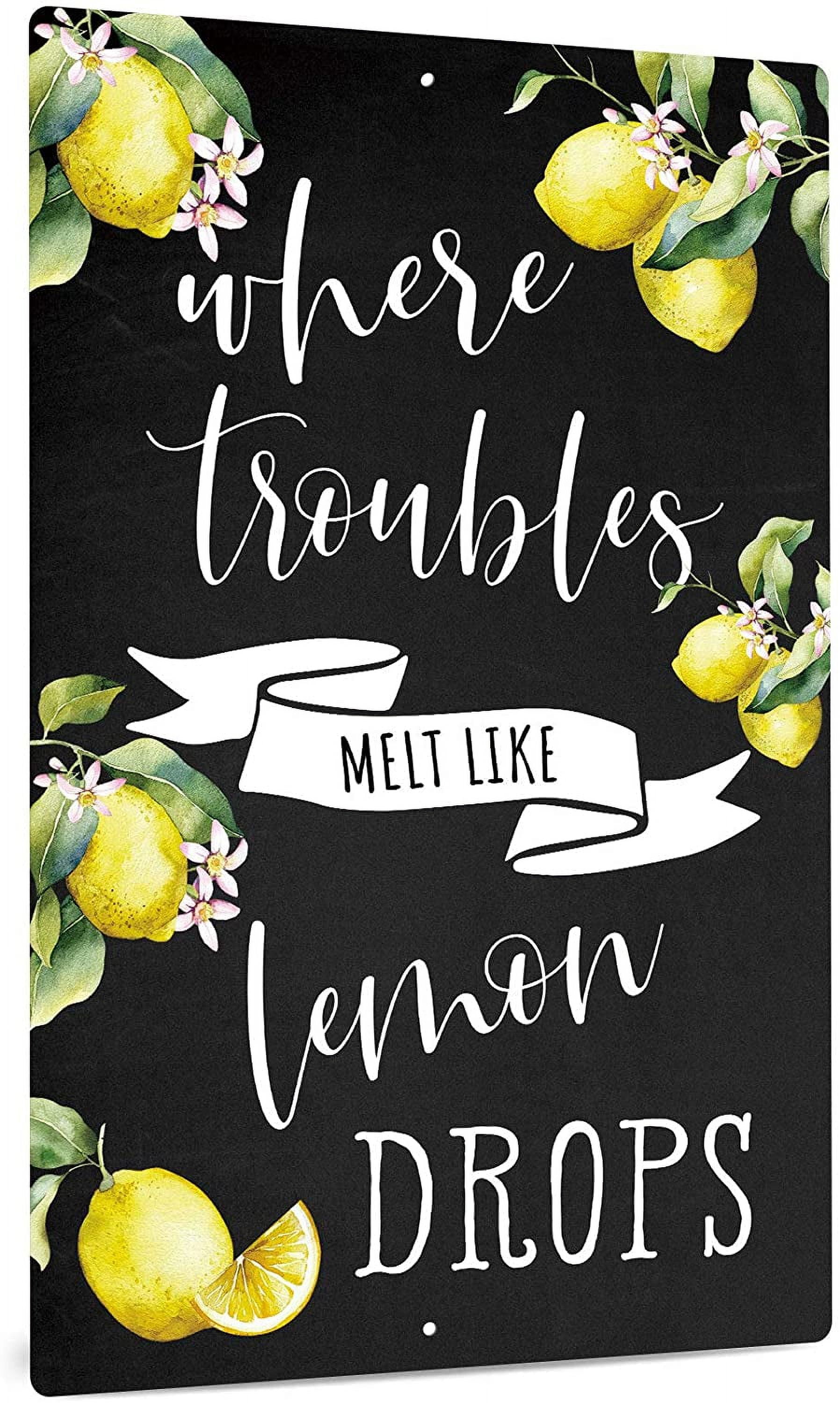 Lemon Kitchen Decor, Farmhouse Wall Sign for Dining Room, Living Room ...