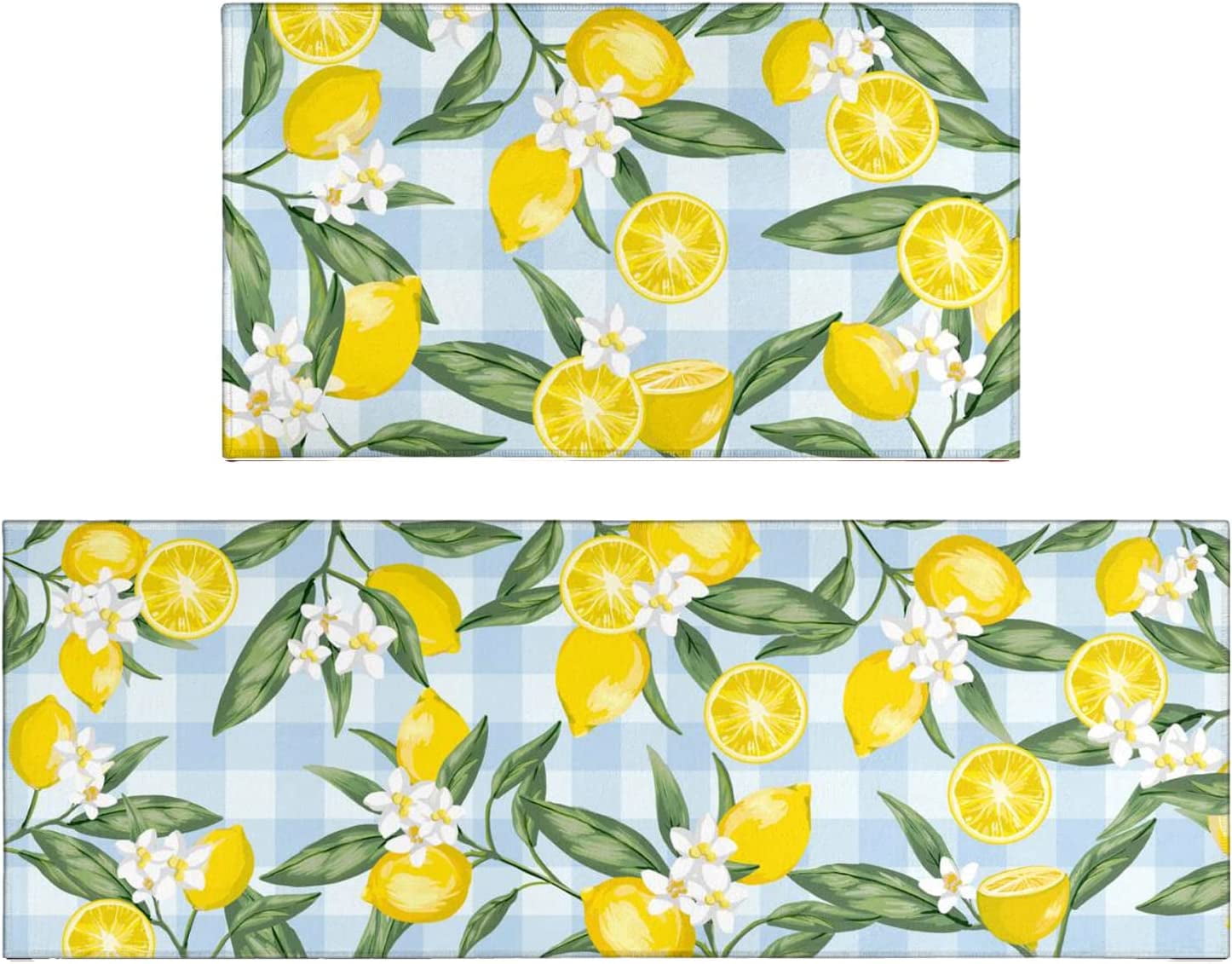 Lemon Kitchen Mat Rug Set of 2 Lemon Kitchen Rugs with Runner, Lemon ...