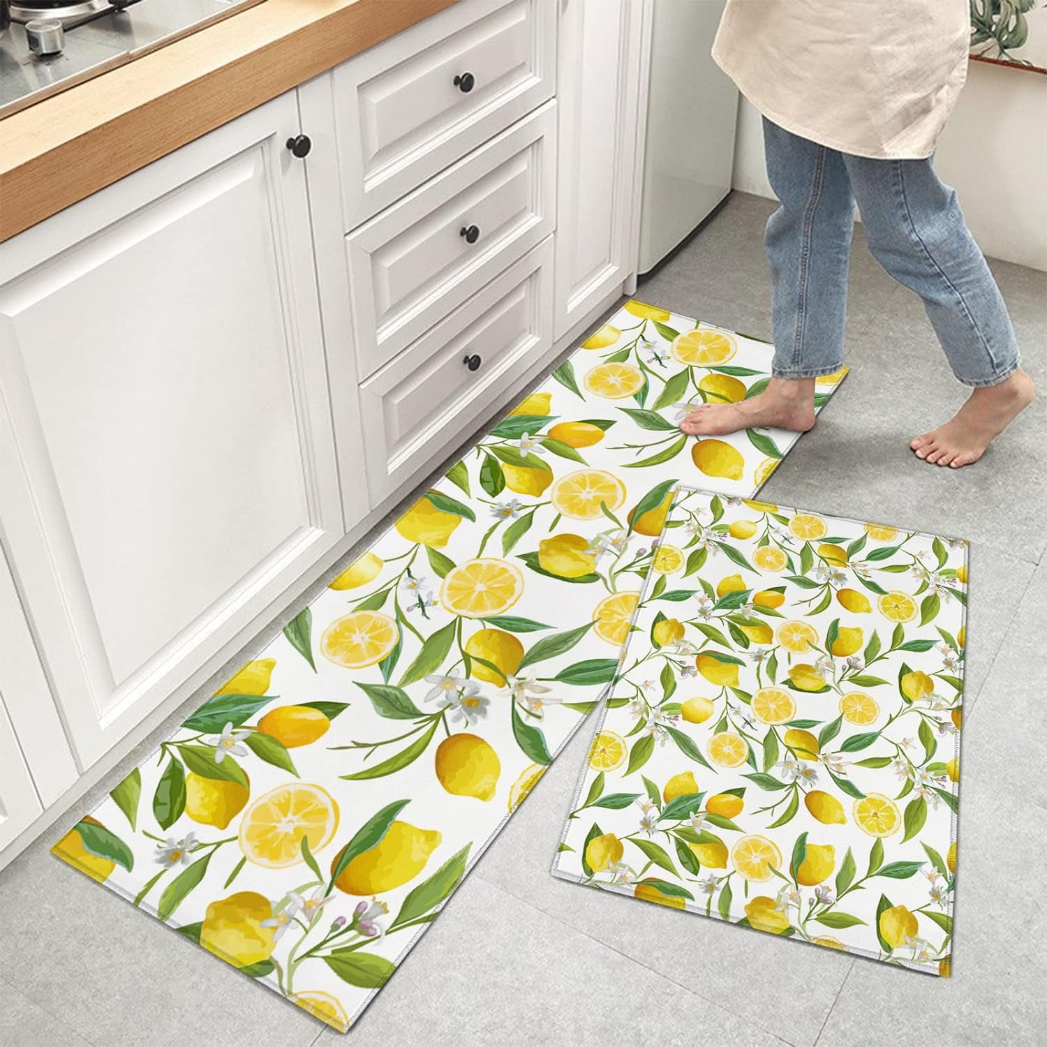 Lemon Kitchen Rug, Lemon Kitchen Rugs, Kitchen Mats for Floor, Kitchen ...