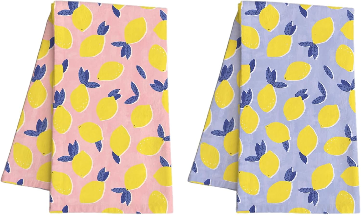 Lemon Kitchen Towels Dish Towels, 16 x 28 Inch Set of 2 - Cute Farmhouse Fruit Design - Ultra ...