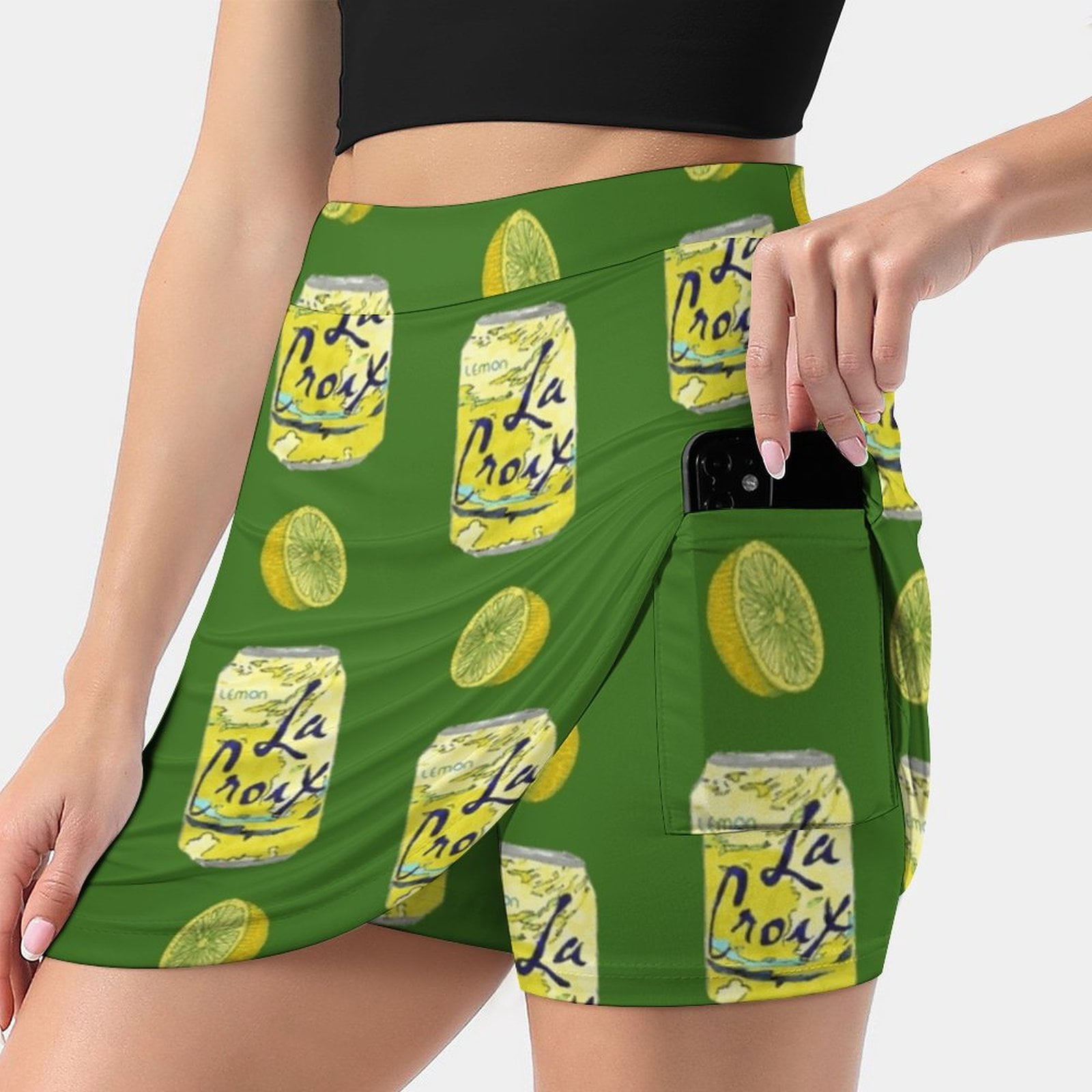 Lemon La Croix Women's skirt Aesthetic skirts New Fashion Short Skirts ...
