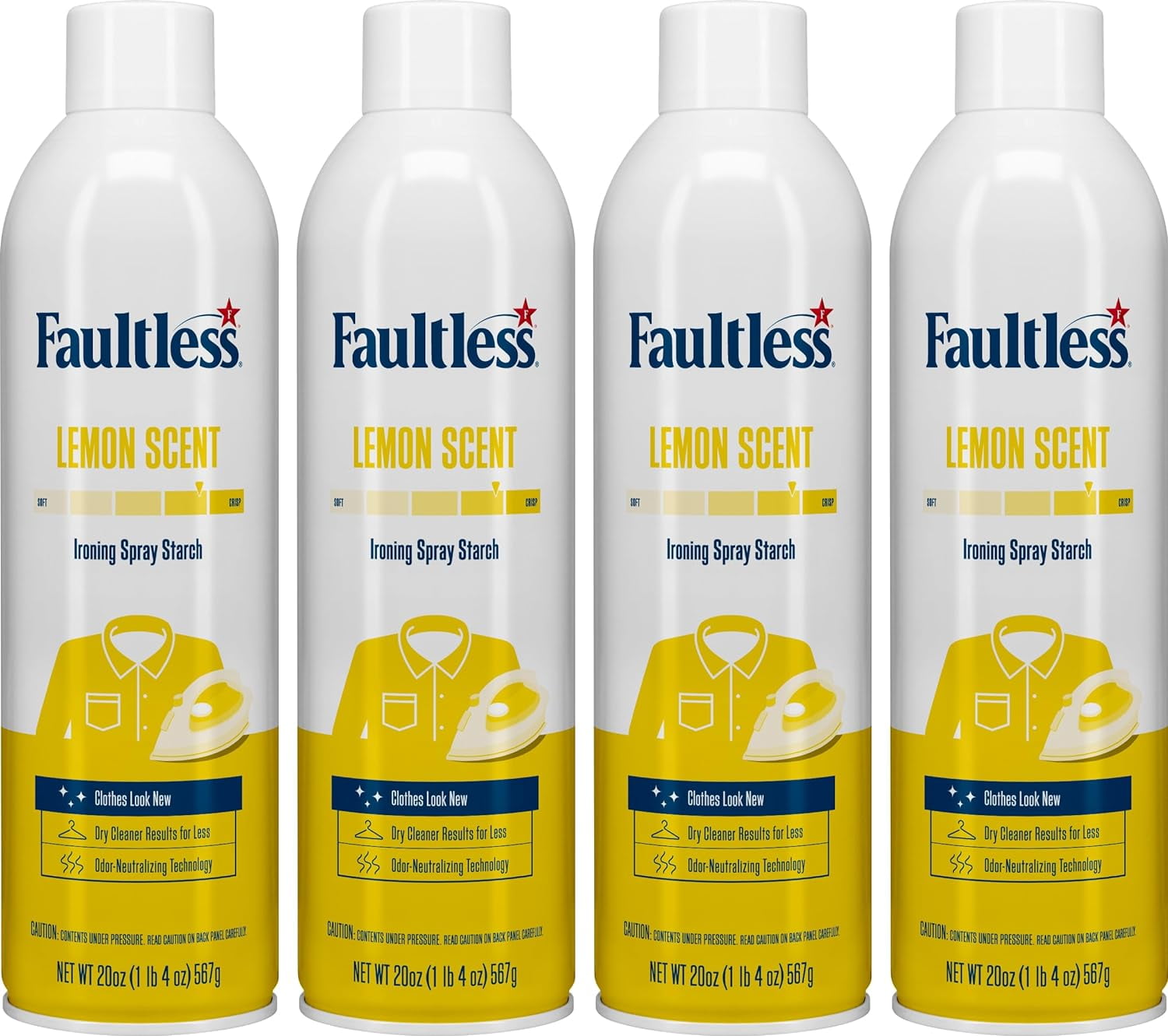 Lemon Laundry Starch Spray, Lemon Scented Spray Starch 20 Oz Cans For A ...