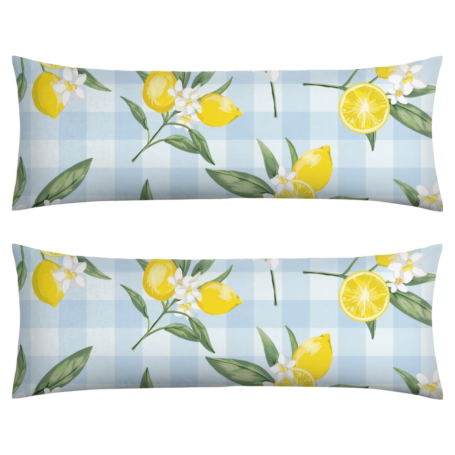 Lemon & Leaves Cushion Cover Summer Citrus Theme, HandPainted Floral ...