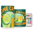 Lemon Lemon Juice Flickering Flameless Candles Battery Operated with ...