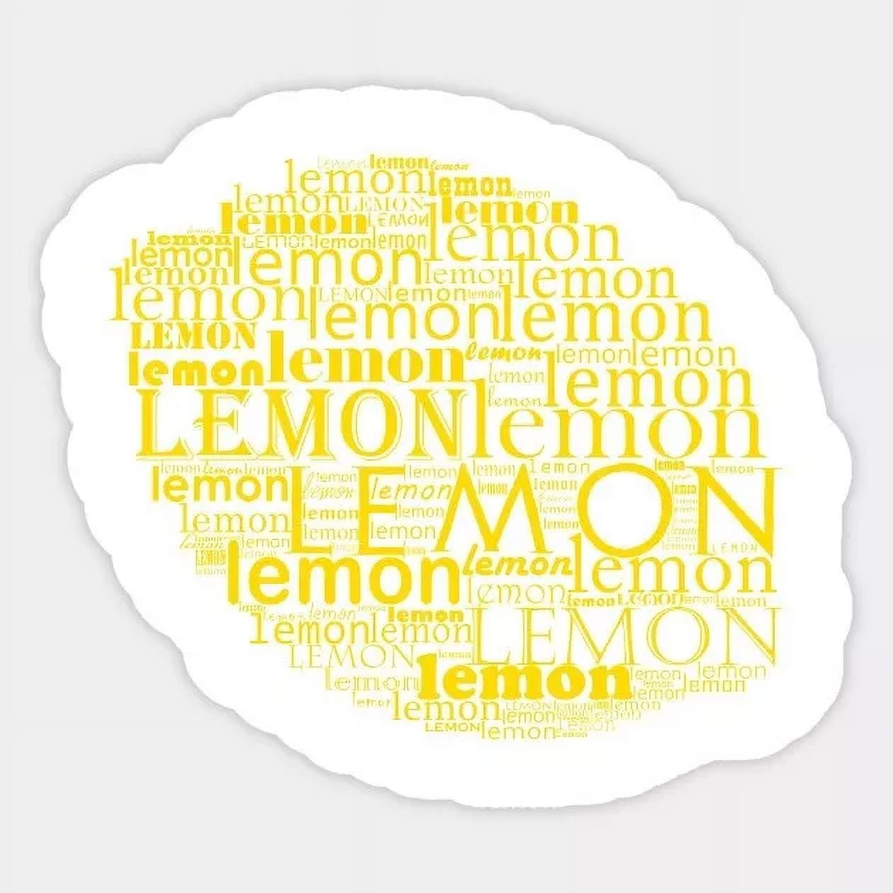 Lemon Lemons Shape Font Typography Sticker Decor Wall Bumper Laptop ...