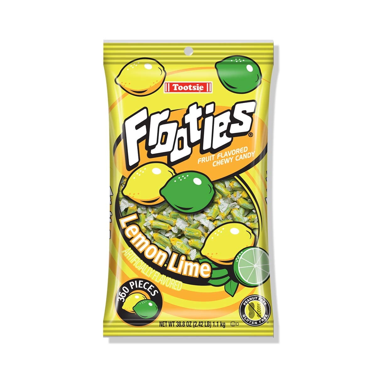Lemon Lime Frooties - Tootsie Roll Chewy Candy - 360 Piece Count, 38.8 ...