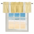 Lemon Linen Stripes Valances for Windows, Rod Pocket Kitchen Valance ...