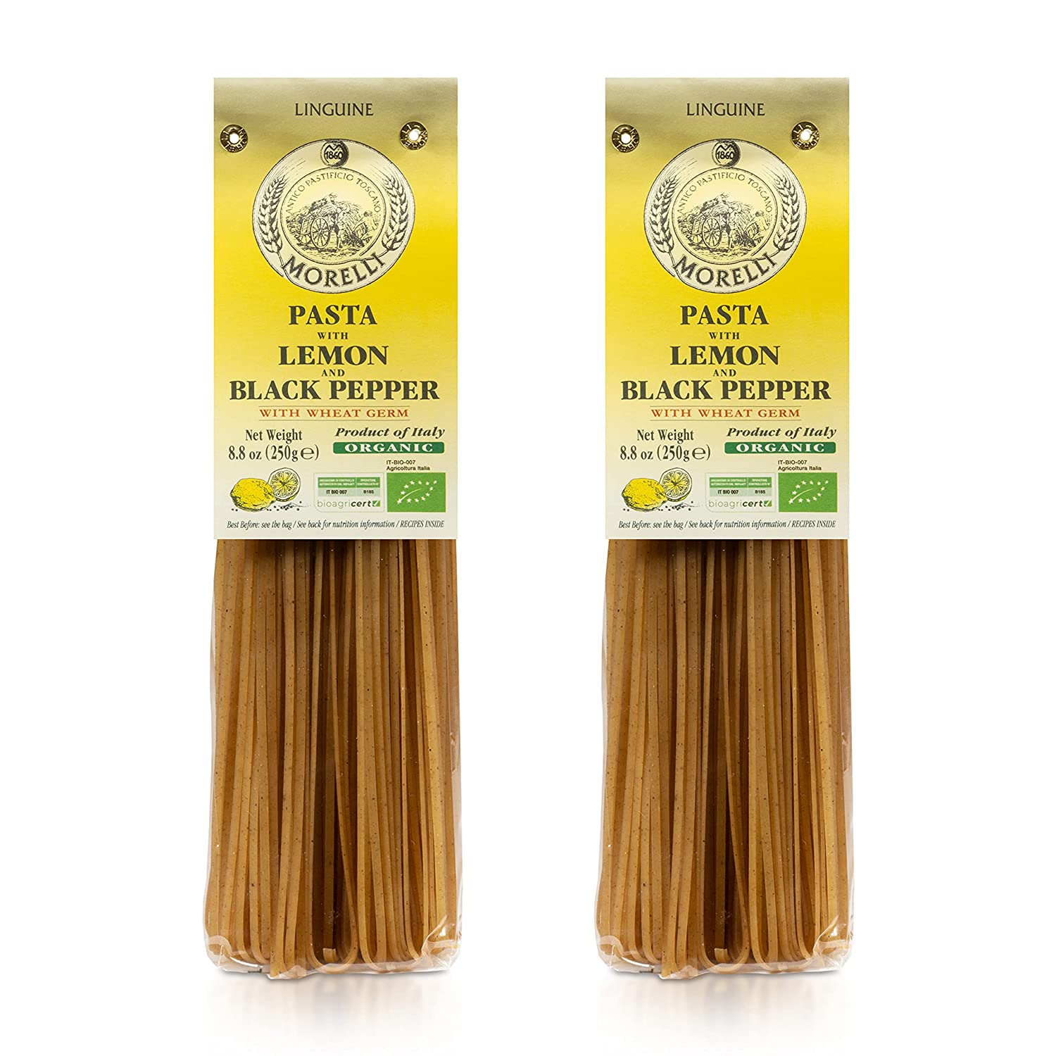 Lemon Linguine Pasta with Wheat Germ - Linguine Organic Pasta ...