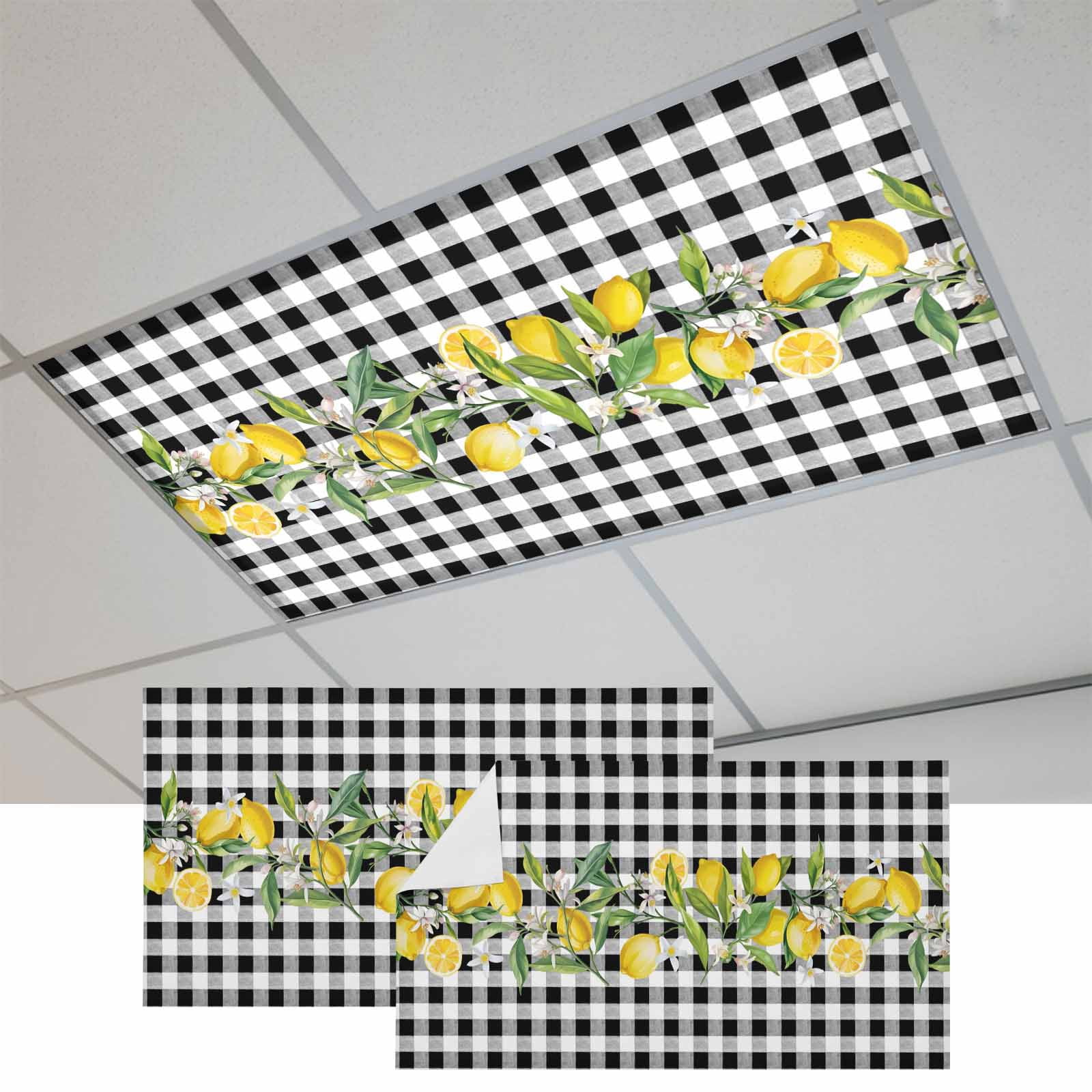 Lemon Magnetic Fluorescent Light Covers for Ceiling Lights 2x4Ft ...