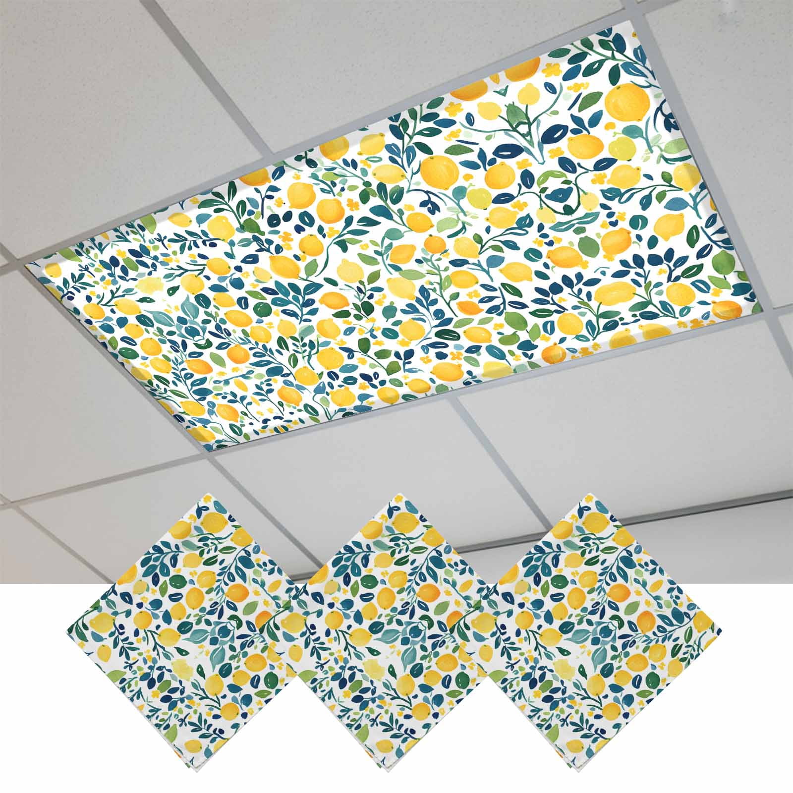 Lemon Magnetic Fluorescent Light Covers for Ceiling Lights 2x4Ft ...