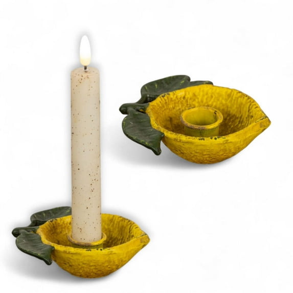 Lemon Metal Taper Candle Holder - Walmart.com