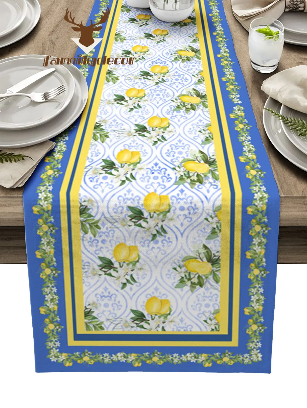 Lemon Moroccan Pattern Table Runner Home Wedding r Table Flag Mat Table ...