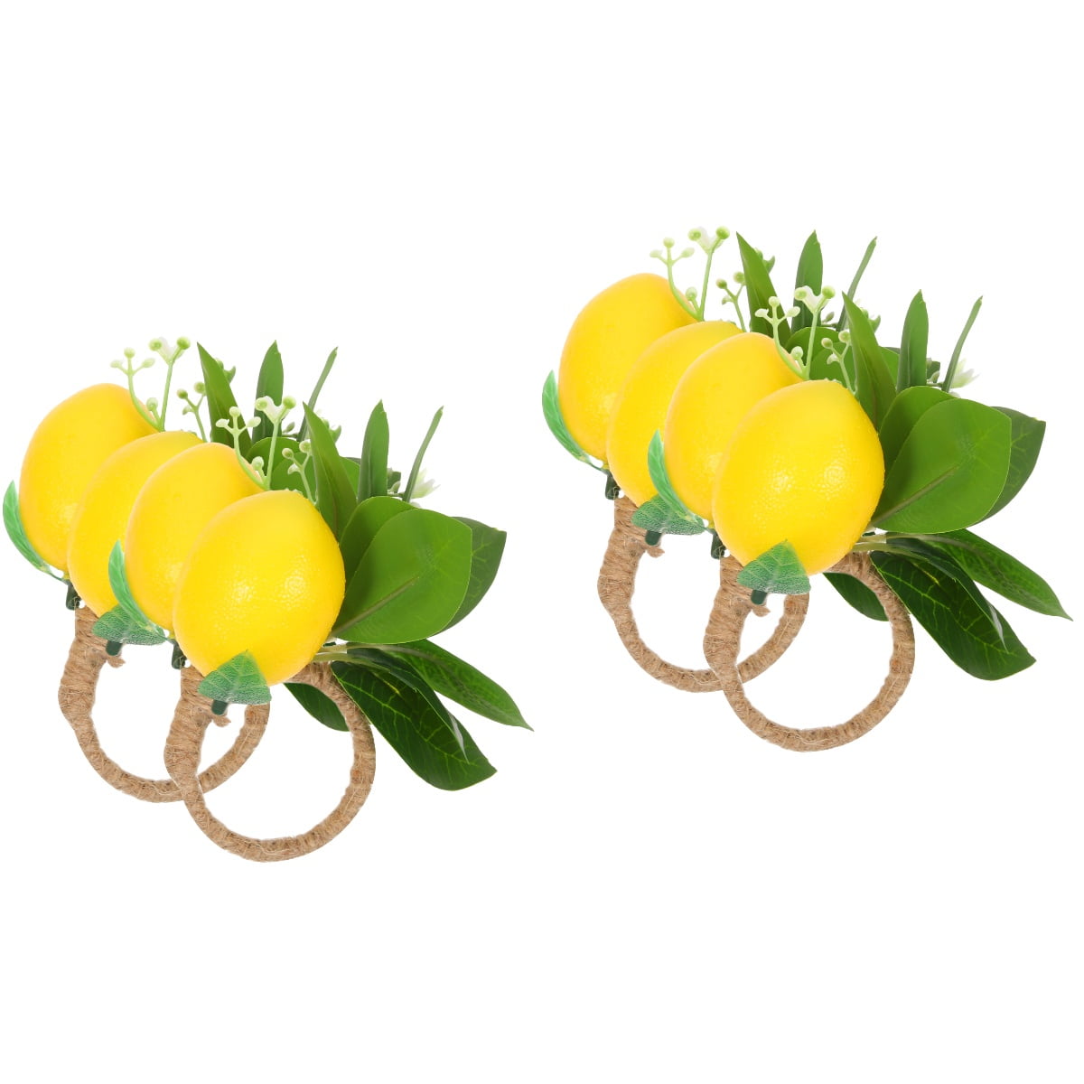Lemon Napkin Rings 8 Pcs Holders for Party Lemons Artificial Plastic ...