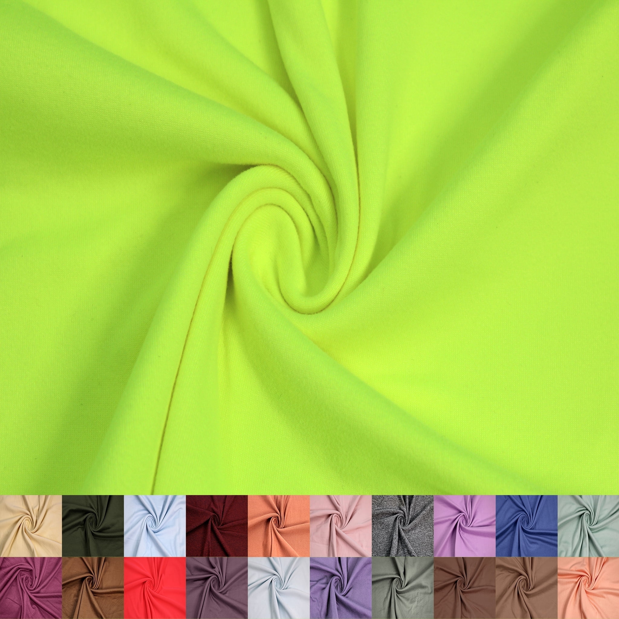 Lemon Neon 59" Wide Printed DTY Double-Sided Brushed Fabric by the Yard ...
