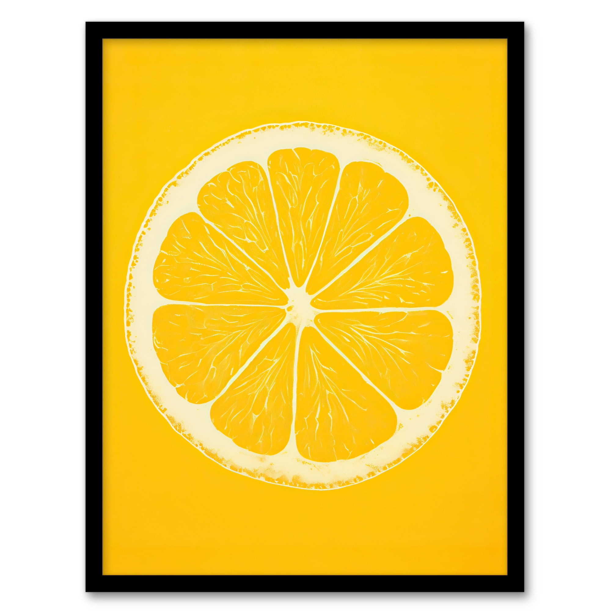 Lemon On Citron On Yellow Monotone Minimalist Kitchen Interior Decor ...