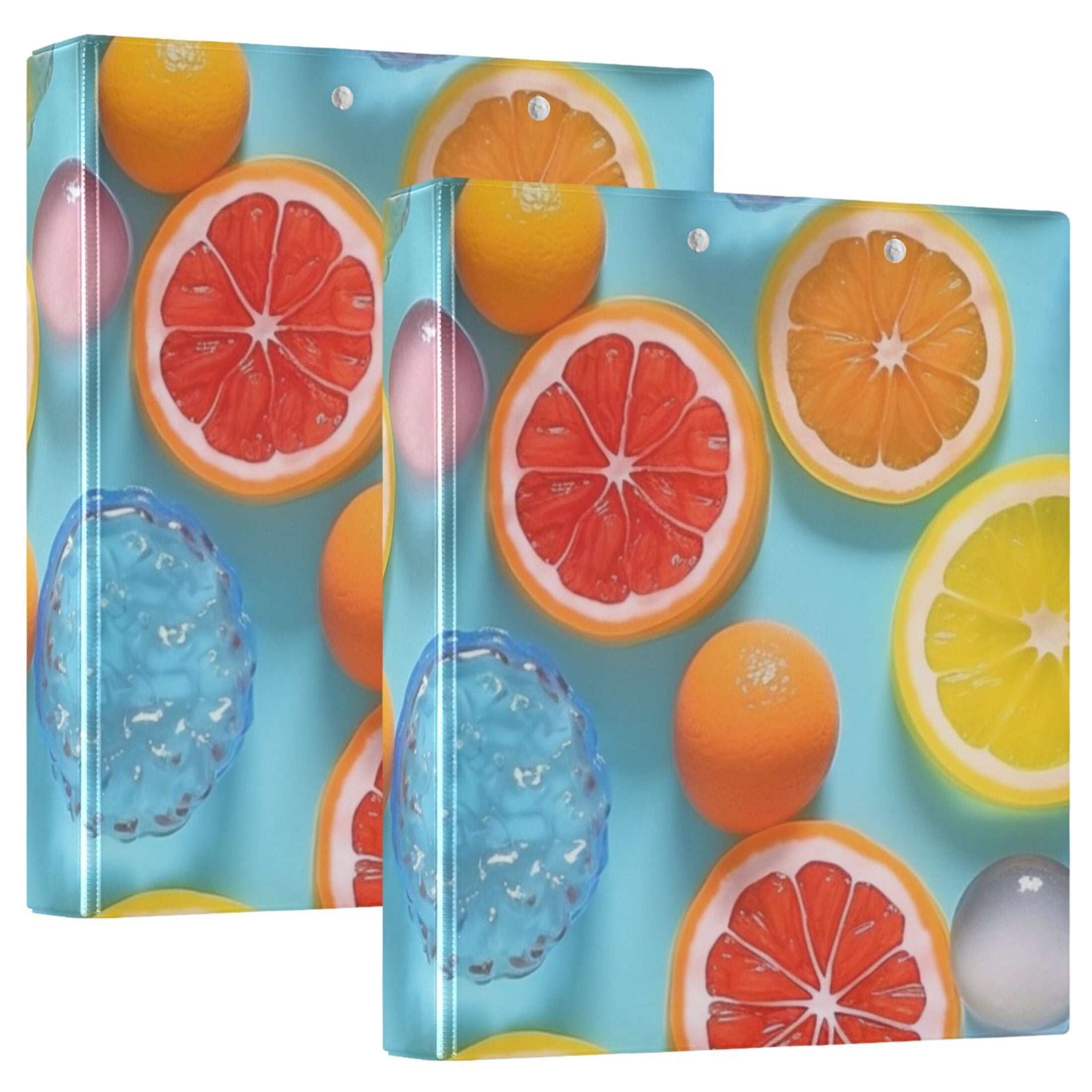Lemon Orange Jelly 3 Ring Hardcover Binders 1.5" Round Rings for Letter ...