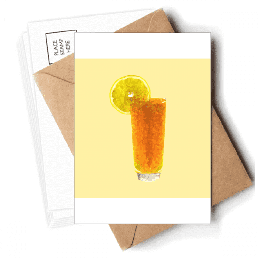 Lemon Orange Juice Granular Form Art Postcards Envelopes Blank Note ...