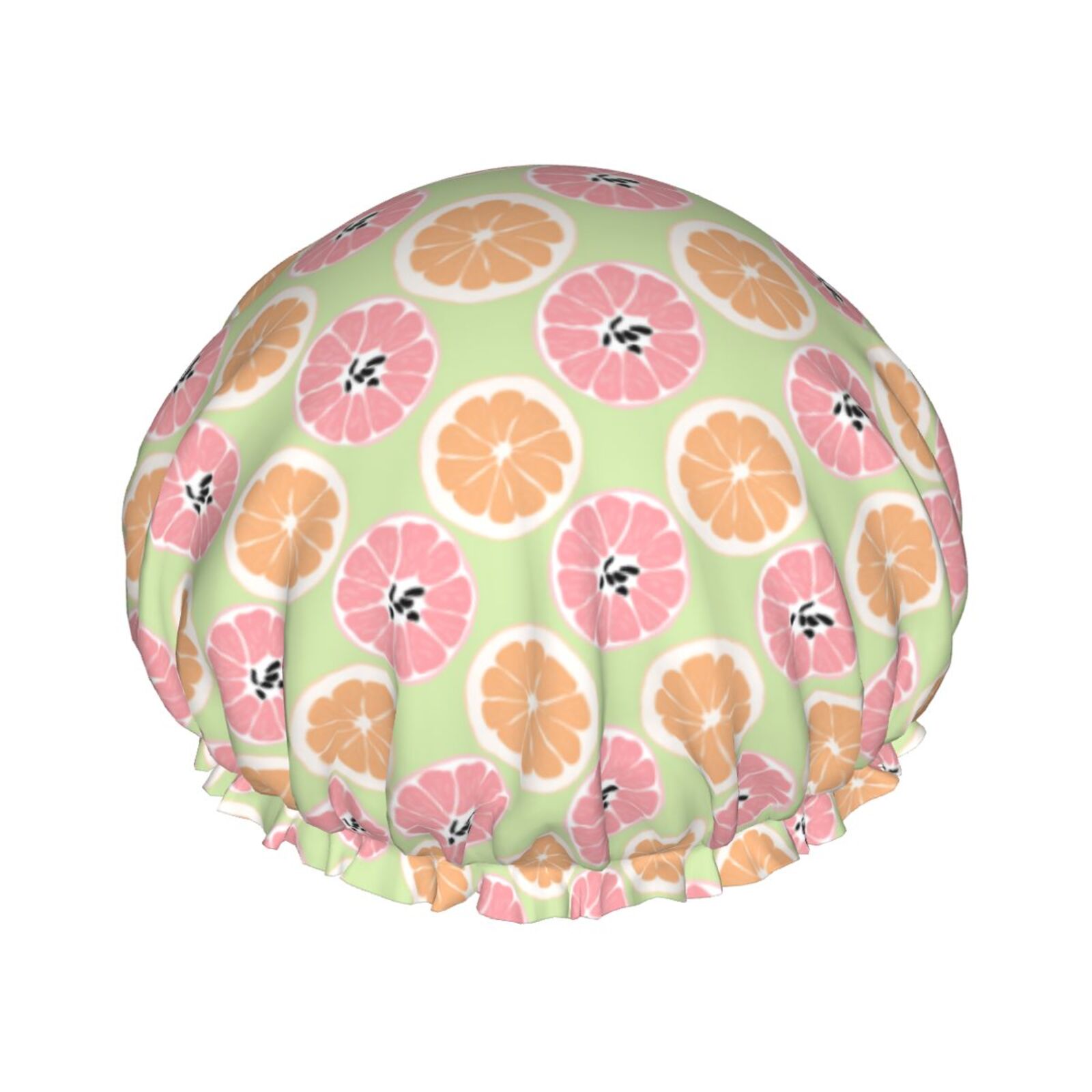 Lemon Orange Shower Cap, Reusable Bath Hair Hat for all Hair Lengths ...