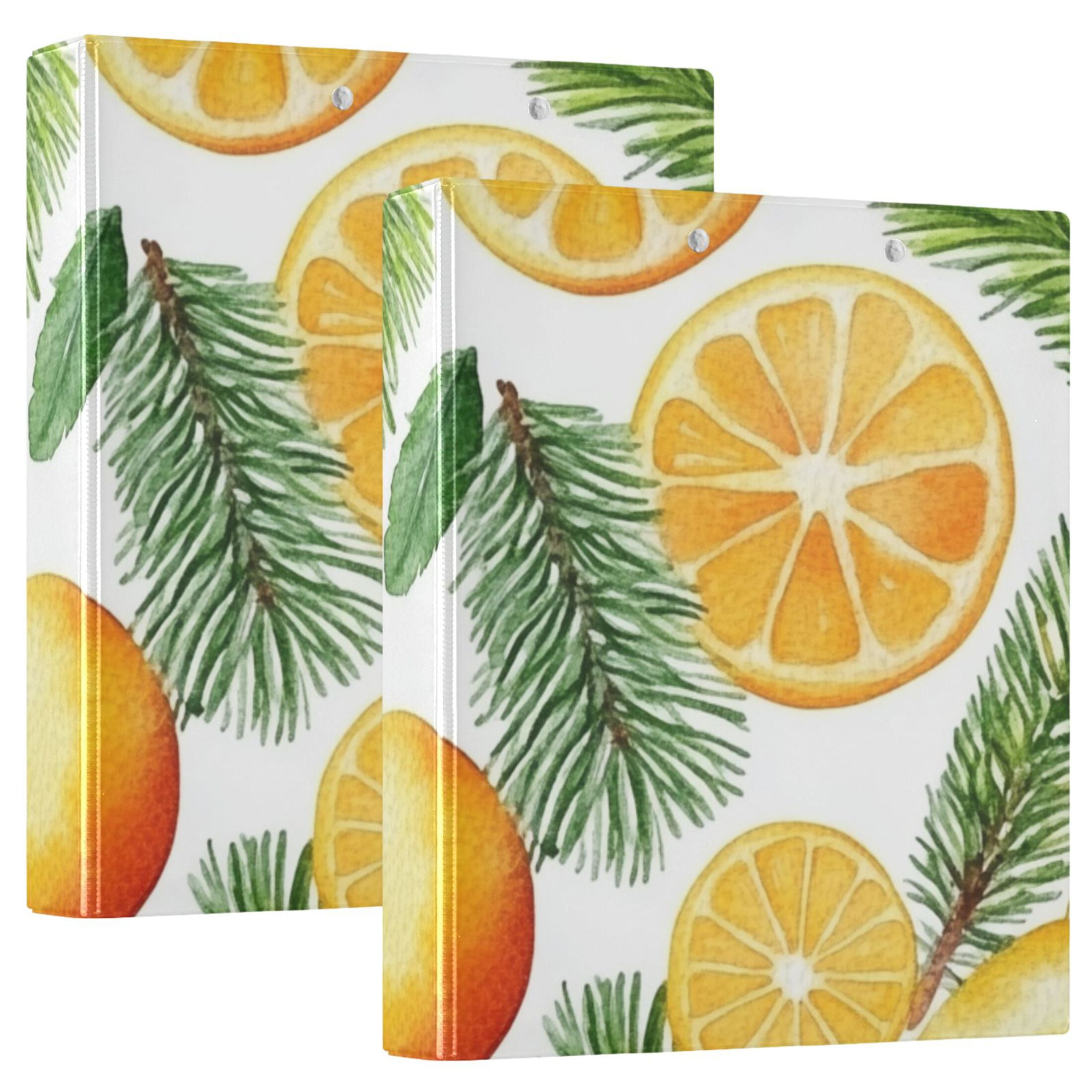 Lemon Orange Slices 3 Ring Binders 1.5 inch Hardcover File Folders with ...