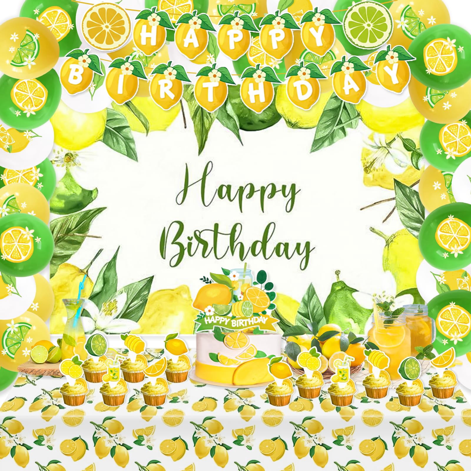 Lemon Party Decorations, Lemon SSF20 Theme Birthday Party Decorations ...