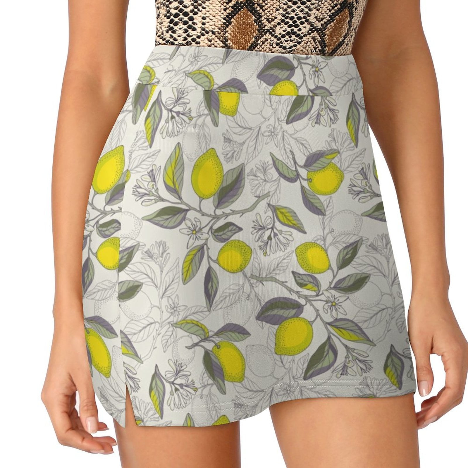 Lemon Pattern Korean Fashion Skirt Summer Skirts For Women Light Proof ...