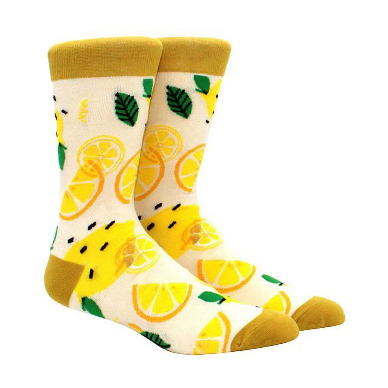Lemon Patterned Socks from the Sock Panda (Adult Large - Men's Shoe Sizes 8-12) - Walmart.com