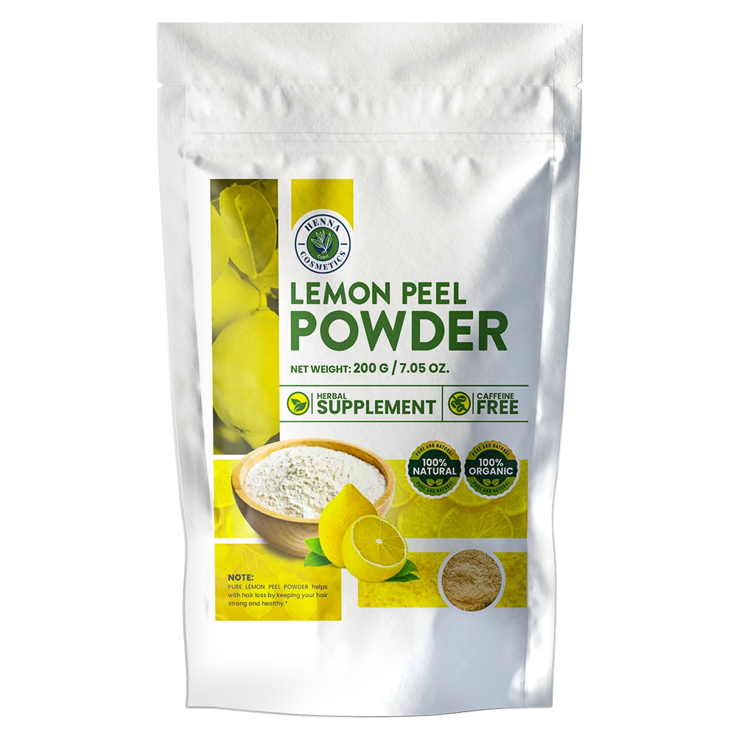 Lemon Peel Powder 200 Grams (7.05 oz.) Herbal Supplement for Skin and ...