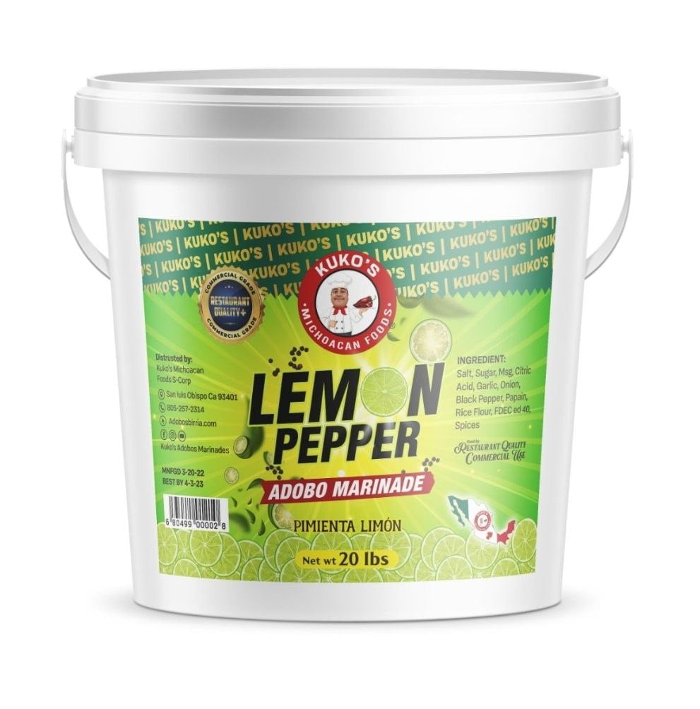 Lemon Pepper Adobo marinade 20lbs commercial use restaurant food ...