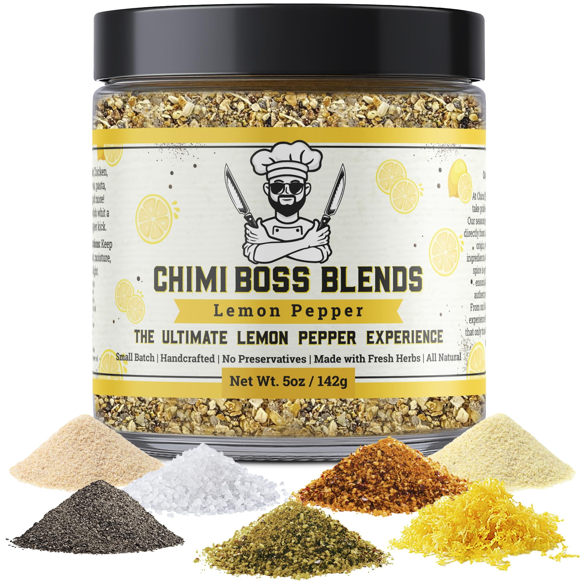 Lemon Pepper Seasoning by BCF26 Chimi Boss Blends, Bold Zesty Citrus ...