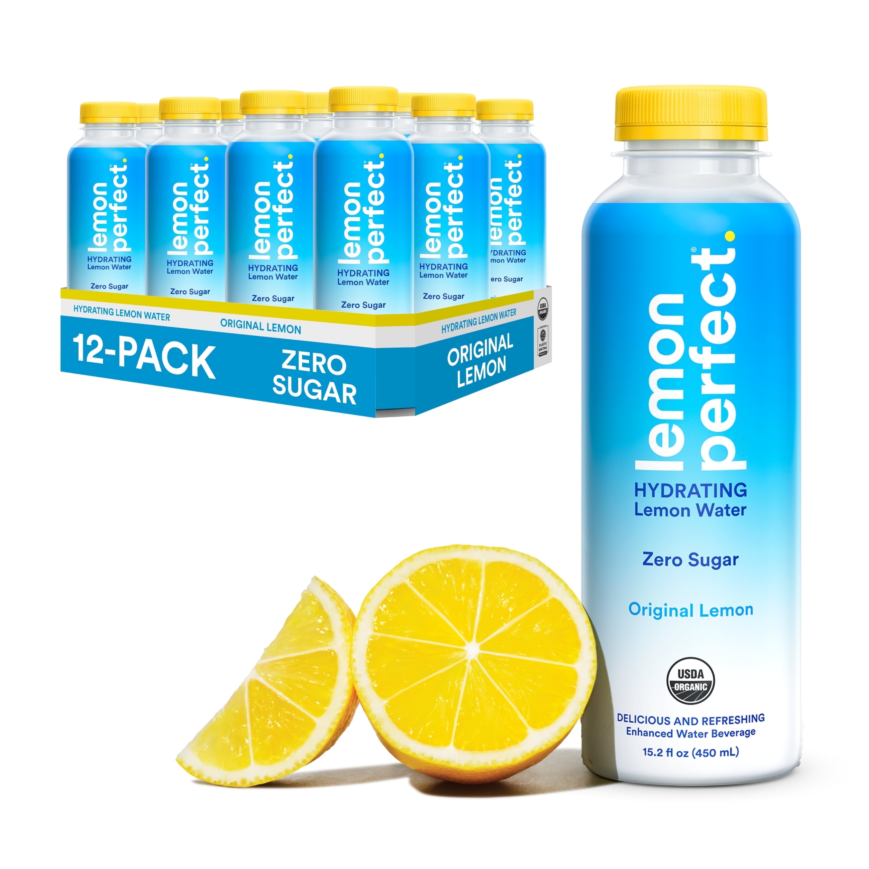 Lemon Perfect Original Lemon, Hydrating Flavored Lemon Water, Zero ...