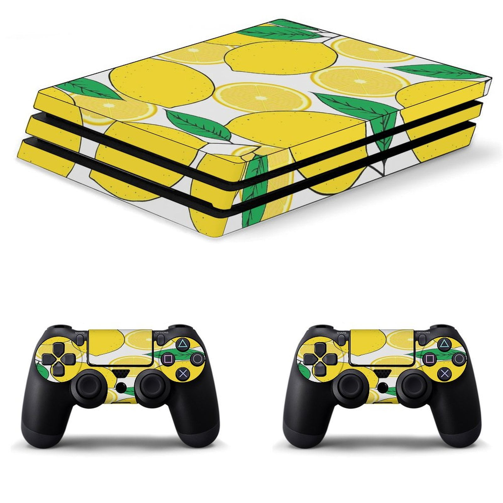 Lemon Print Lemon Leaves PS4/PS4 Pro/PS4 Slim Skin Sticker For Console ...