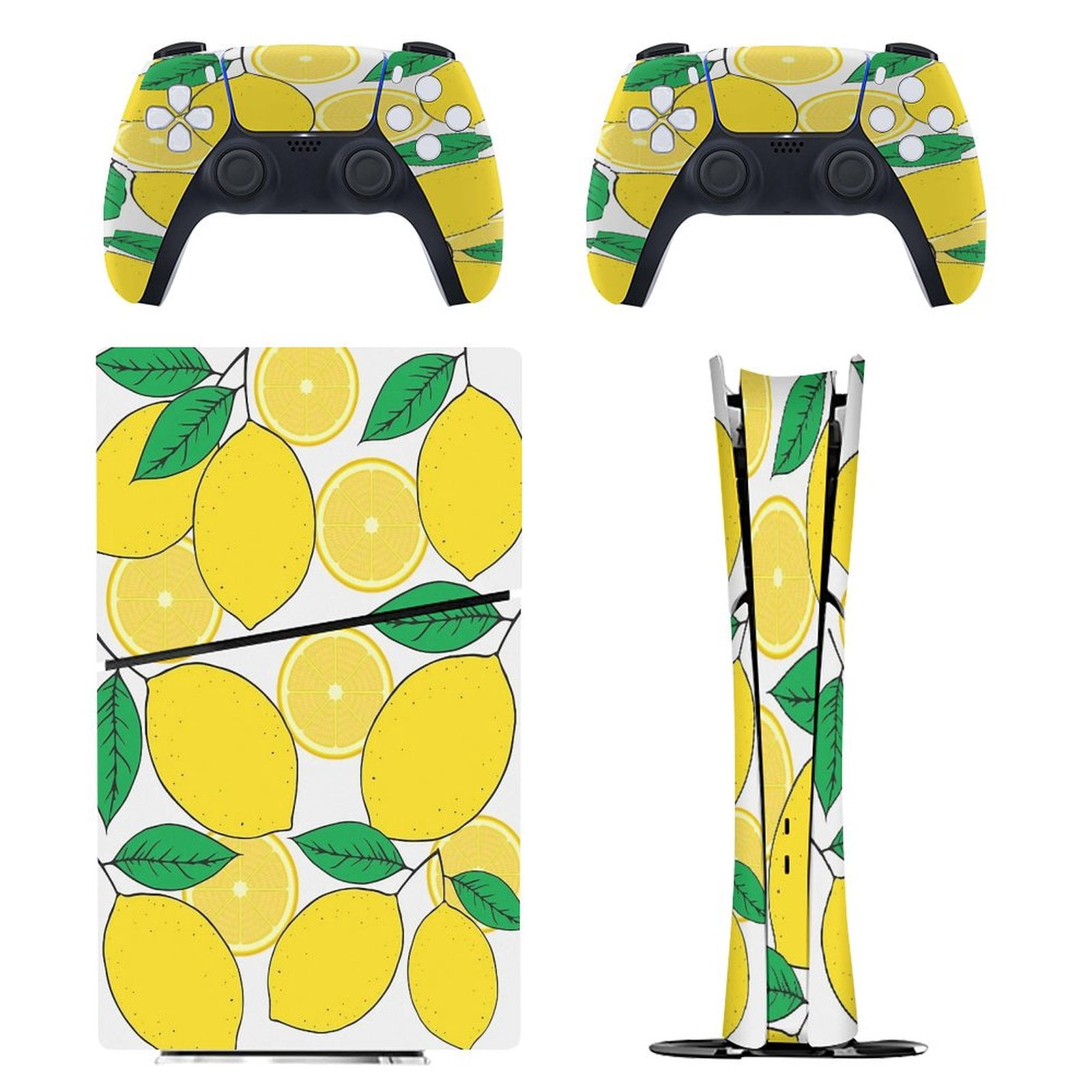 Lemon Print Lemon Leaves PS5/PS5 Pro/PS5 Slim Digital Disc Skin Sticker ...