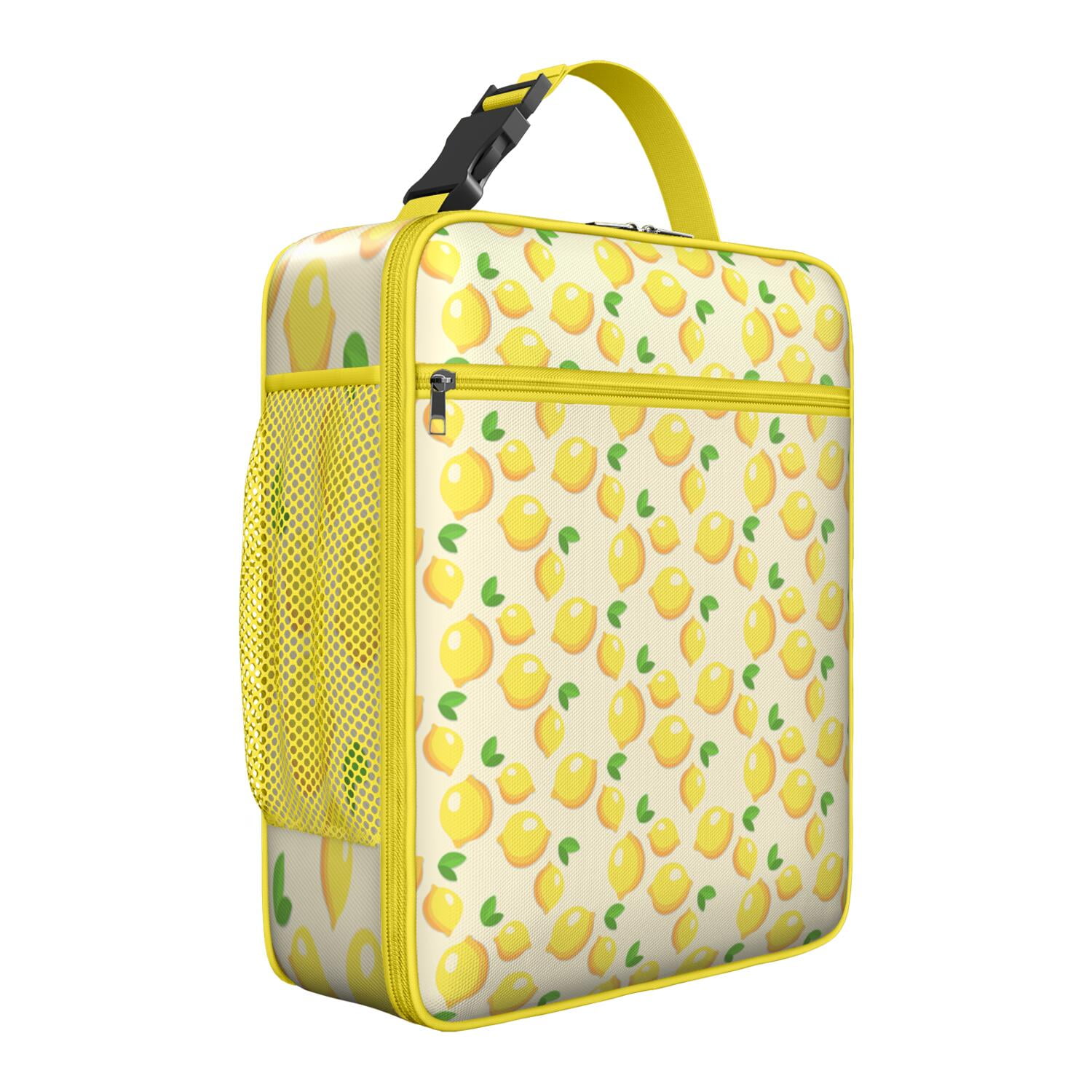 Lemon Print Lunch Bag – Cute Floral Yellow Fruit I Love Lemons Pattern ...