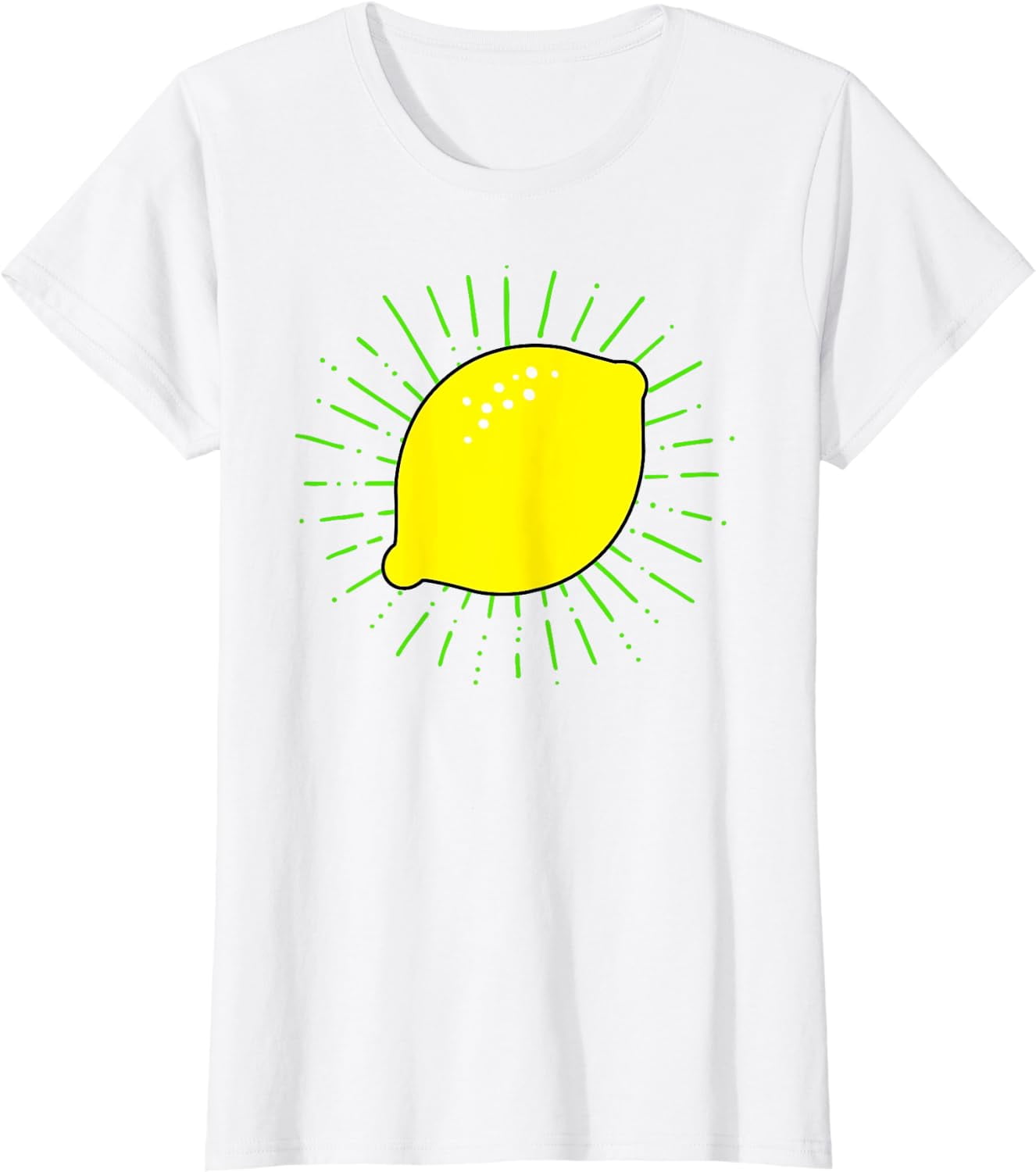 Lemon Print Shirt on White Yellow Green & Blue T Shirt - Walmart.com