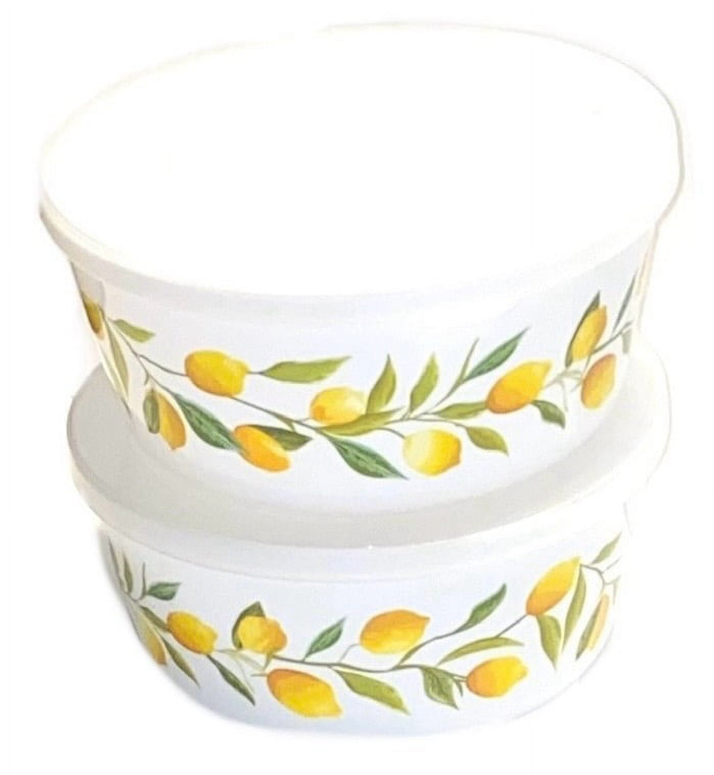 Lemon Printed Storage Bowls With Lids - 2 Count Pack - Walmart.com