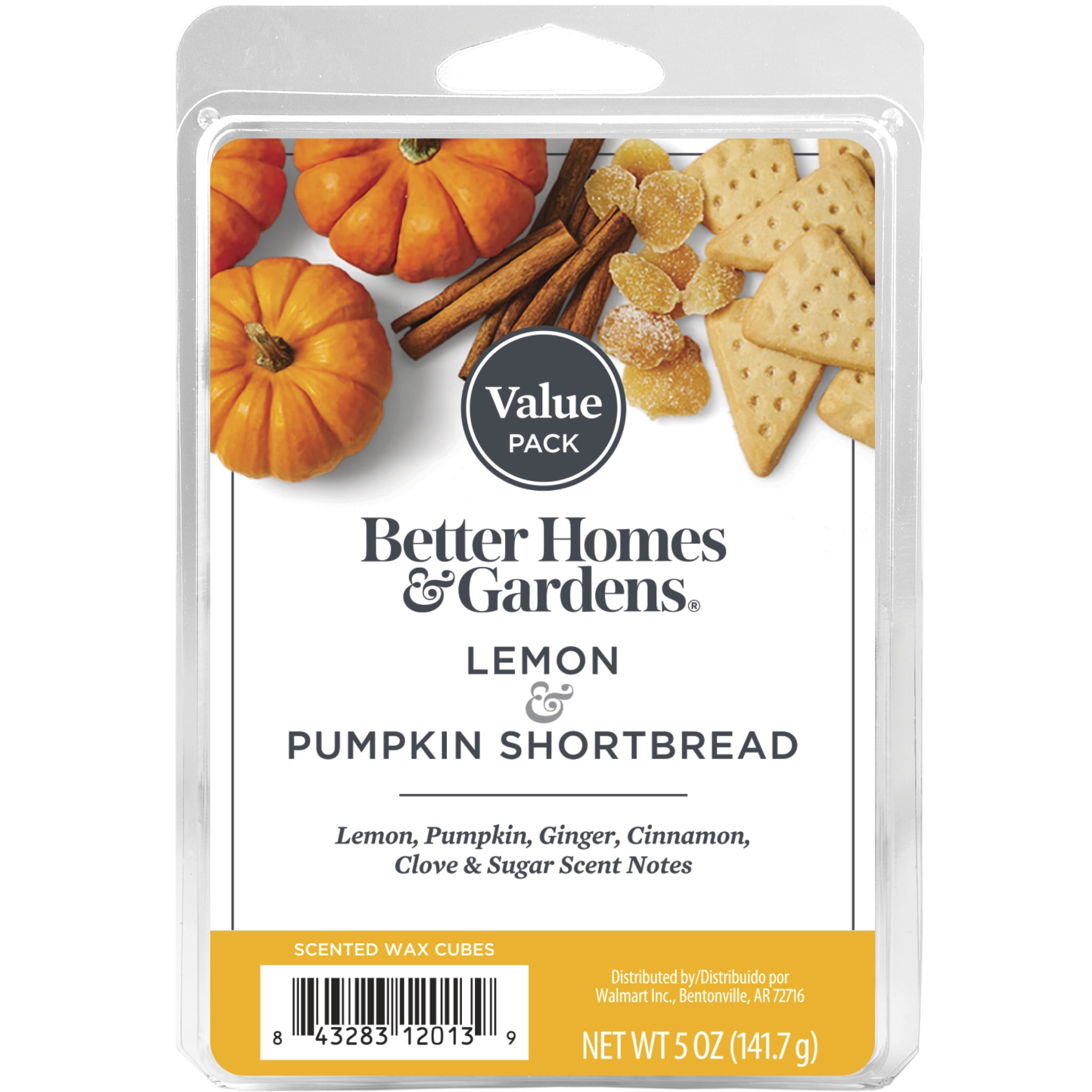 Lemon Pumpkin Shortbread Scented Wax Melts, Better Homes & Gardens, 5 ...