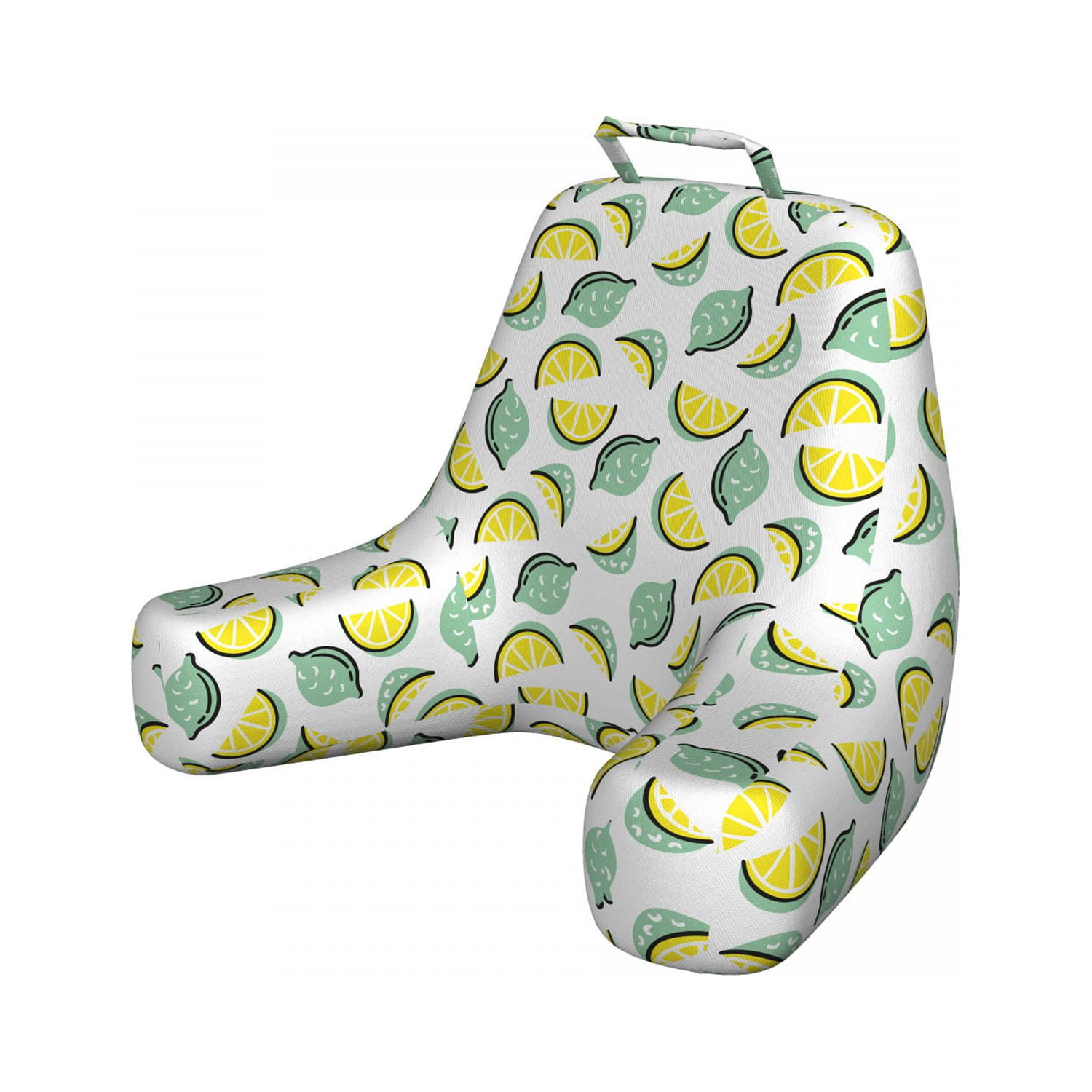 Lemon Reading Pillow Cover, Graphical Vibrant Fruit Scattered Natural ...