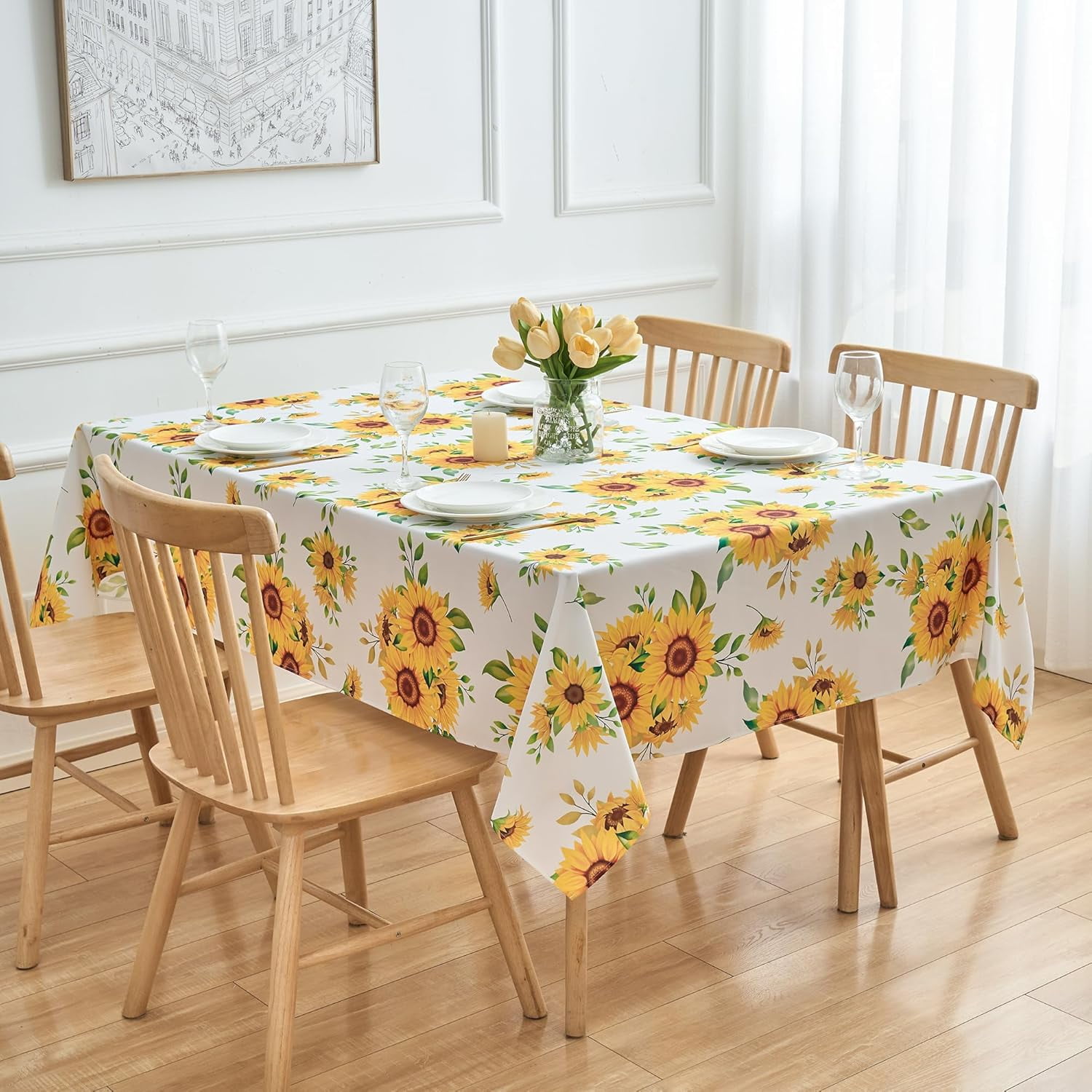 Lemon Round Tablecloth 70 Inch Summer Yellow Lemonade Table Cloth ...