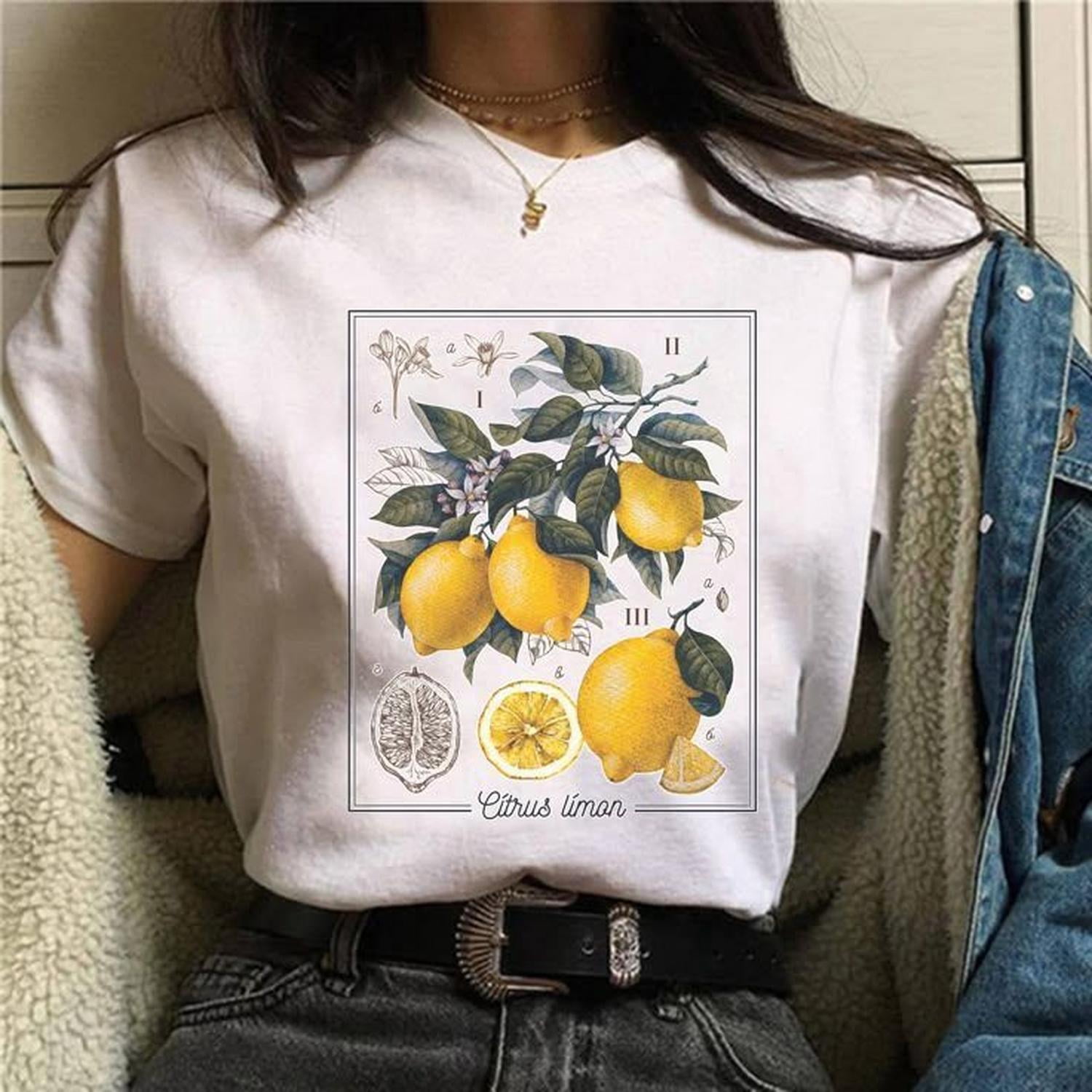 Lemon S1Hirt B1OtaniC1Al S1HI1ROttagE1core Clot1hing Lemon Print ...